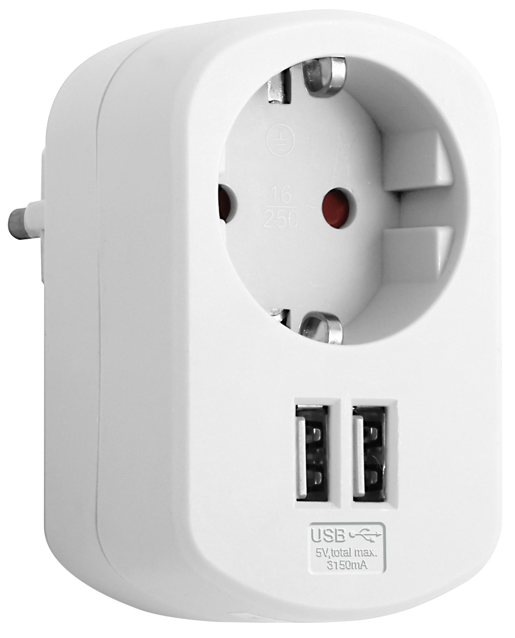 Enchufe con USB SIMON blanco 230 V | Leroy Merlin