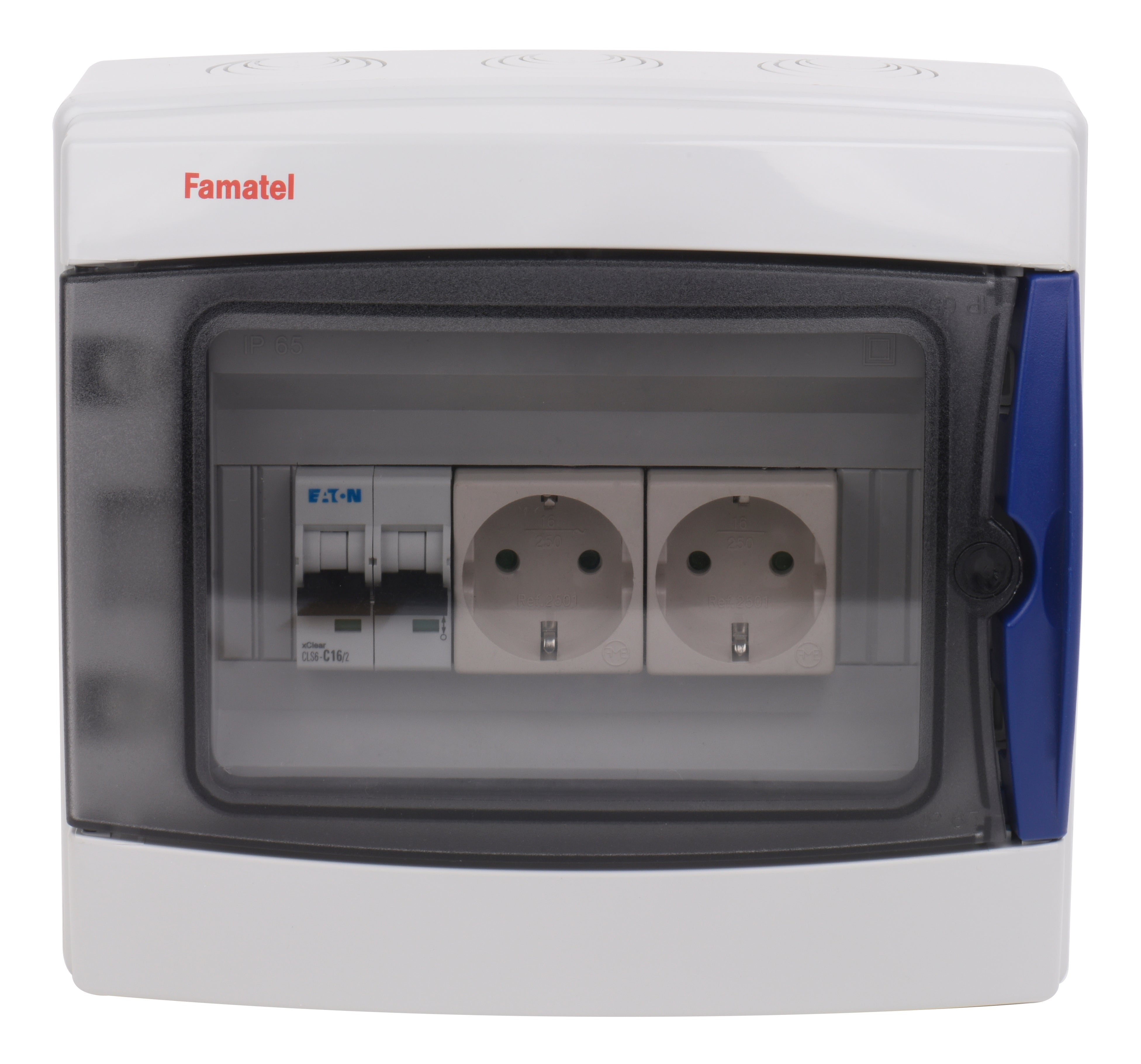 Cuadro eléctrico premontado FAMATEL Acqua con 2 tomas IP65 | Leroy Merlin