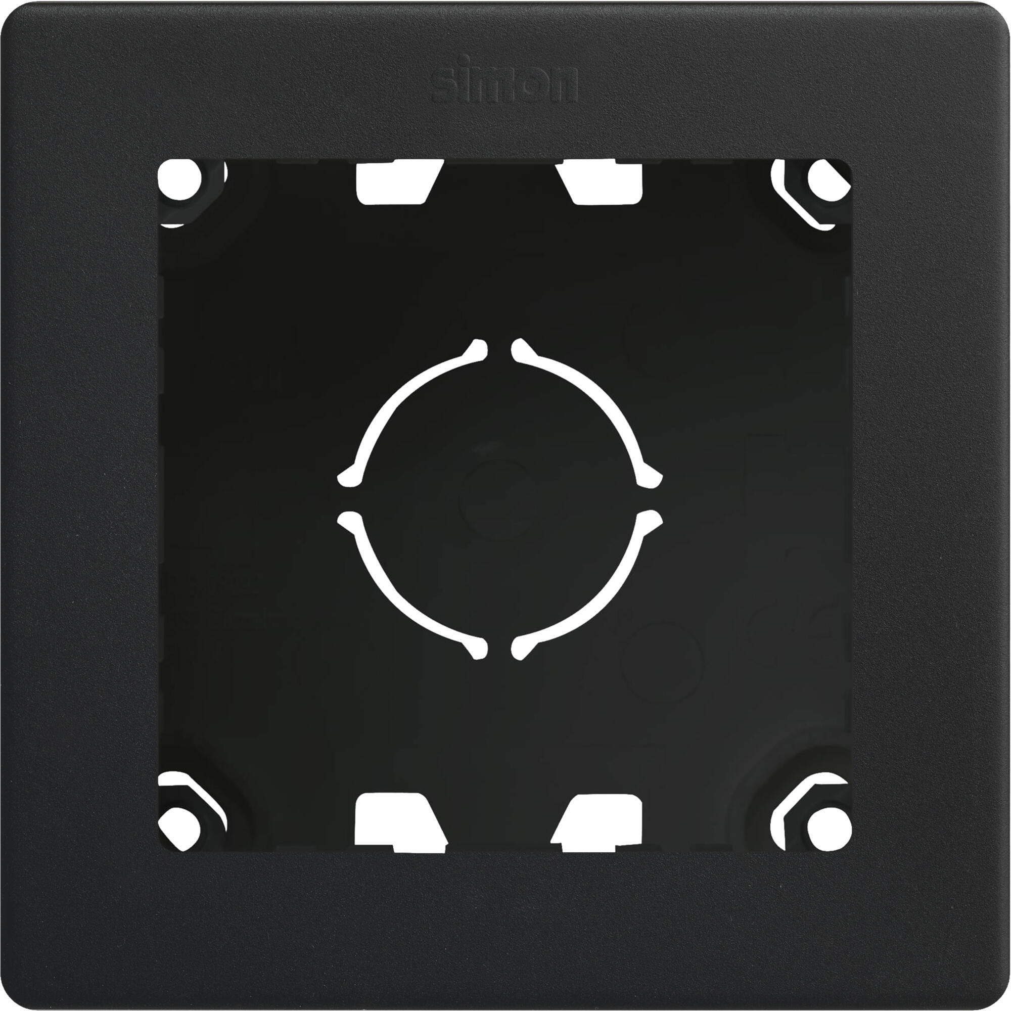 Caja superficie individual SIMON S270 negro mate | Leroy Merlin