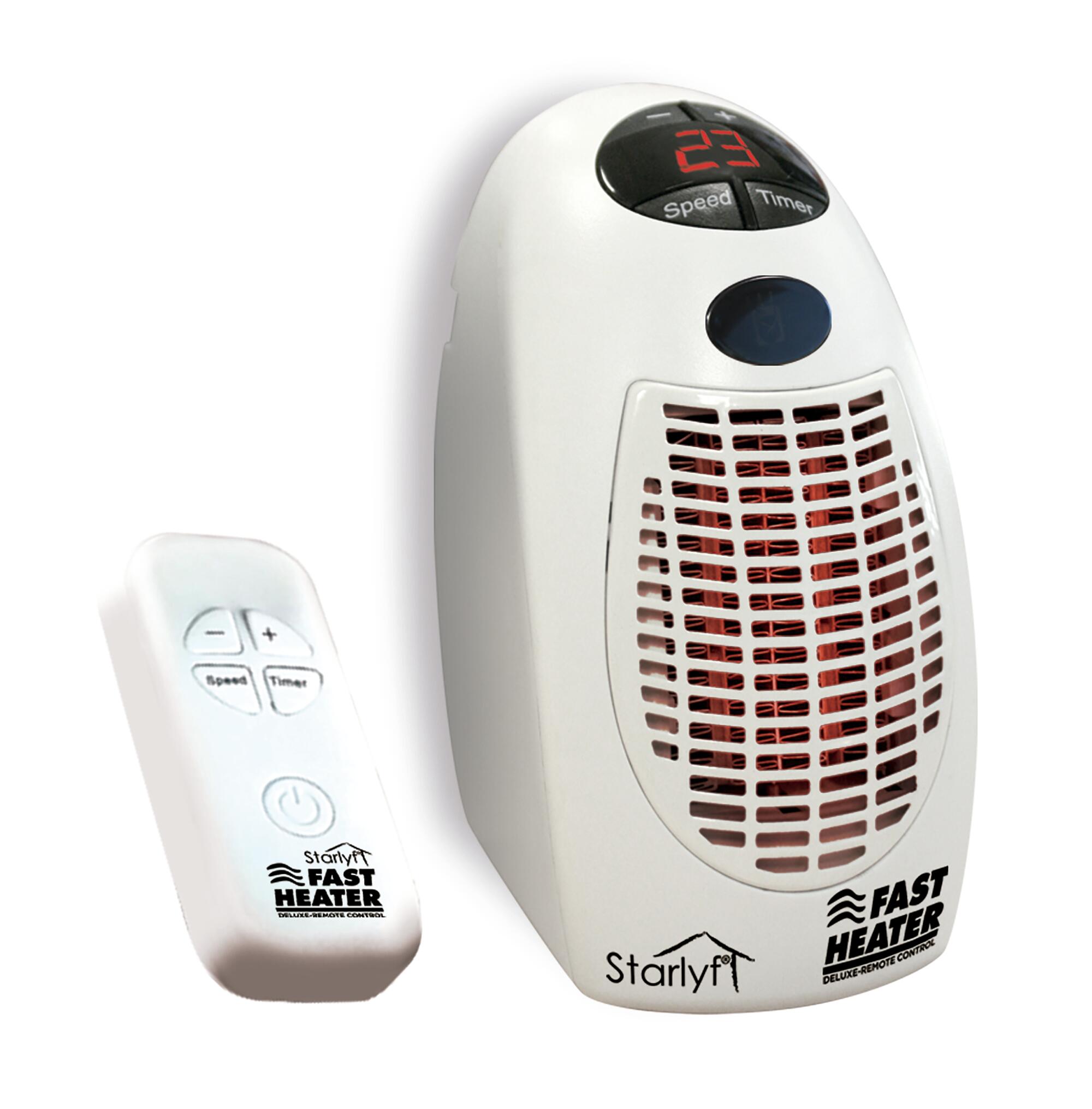 Calefactor STARLYF FAST HEATER deluxe con mando blanco de 400W | Leroy ...