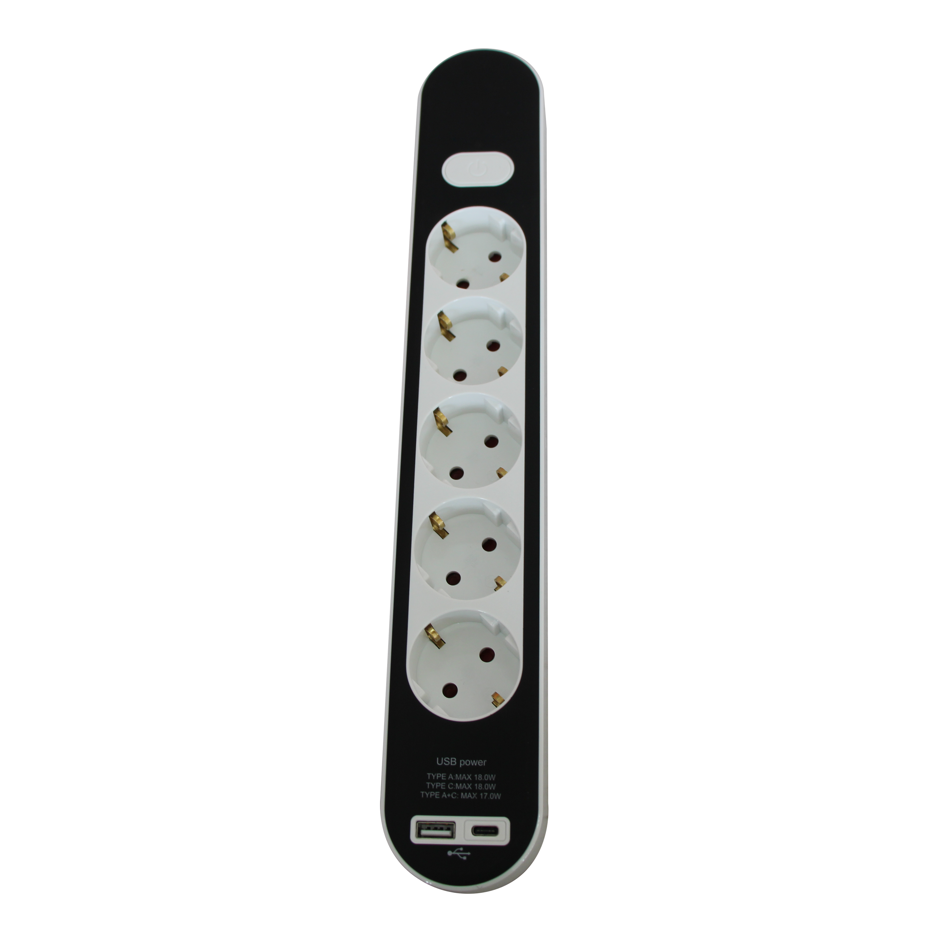 Base múltiple con 5 tomas+ USB C+ USB A LEXMAN negro | Leroy Merlin