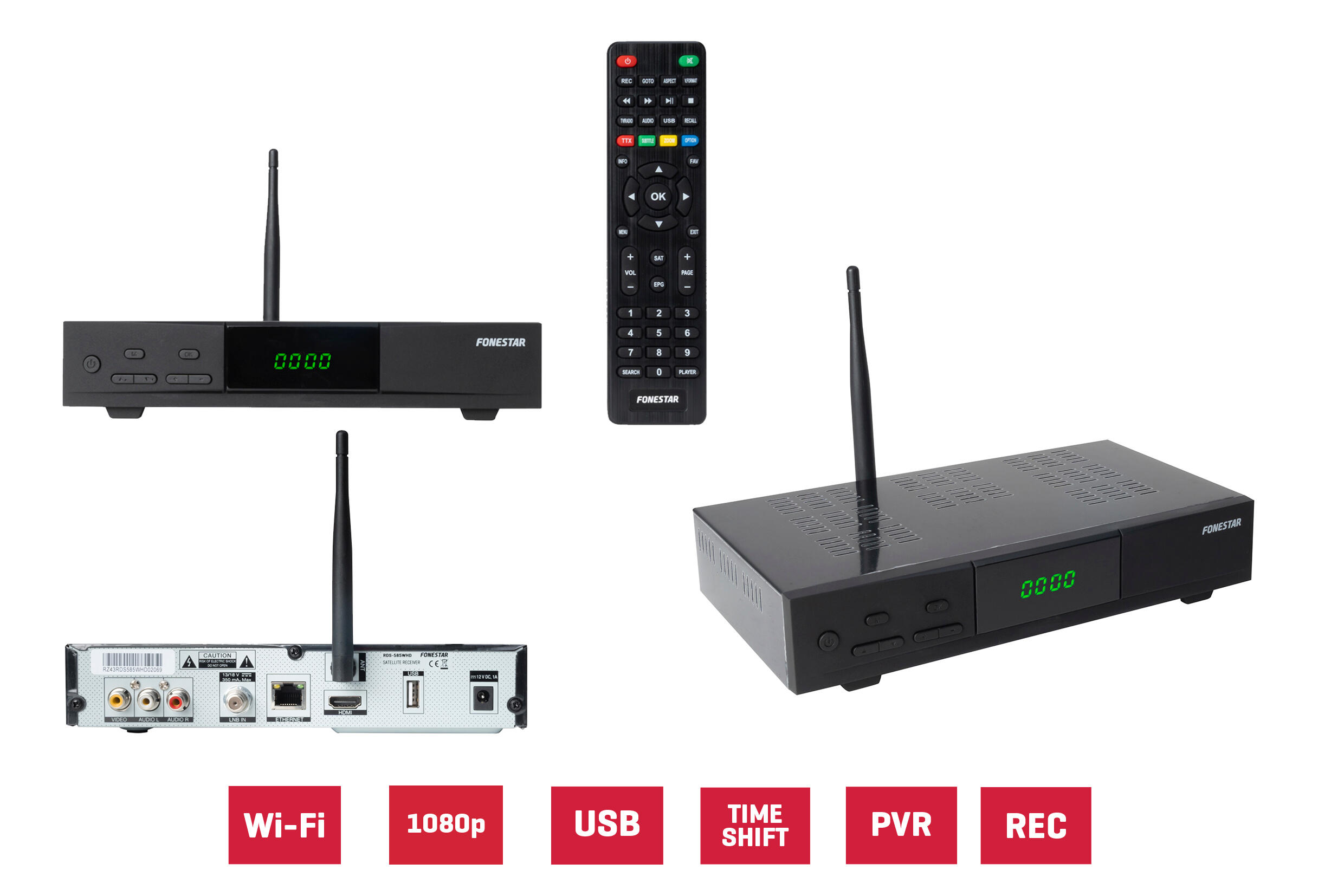 Receptor de satélite FONESTAR RDS-585WHD | Leroy Merlin