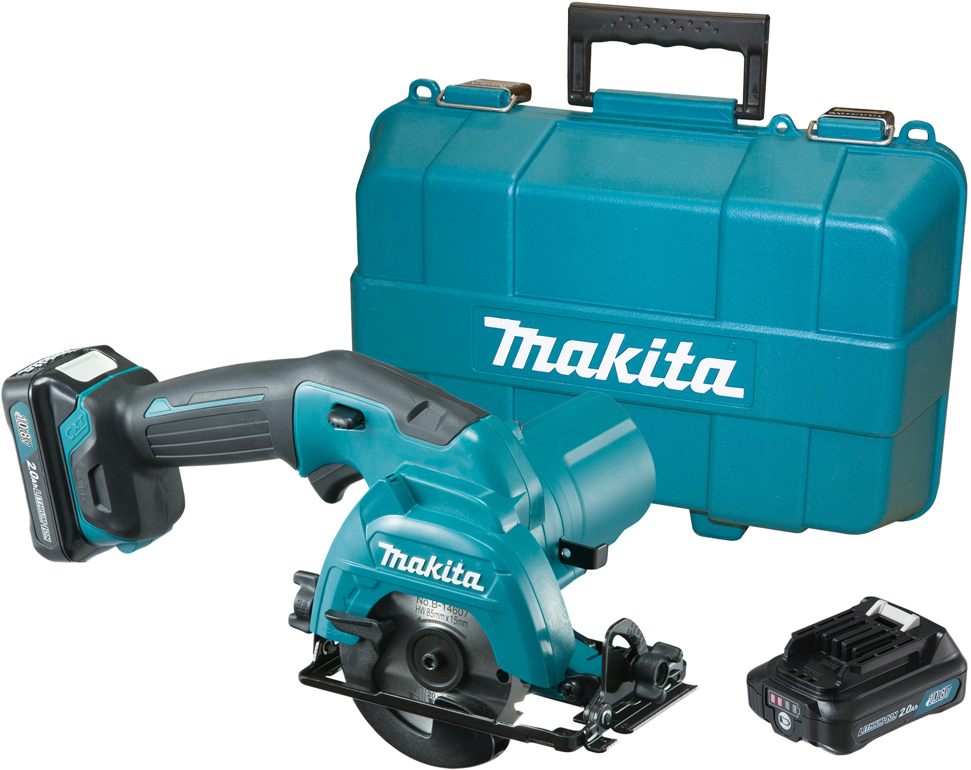 Mini sierra circular de mano a batería MAKITA HS301DSAE, 12V ø 85 mm ...