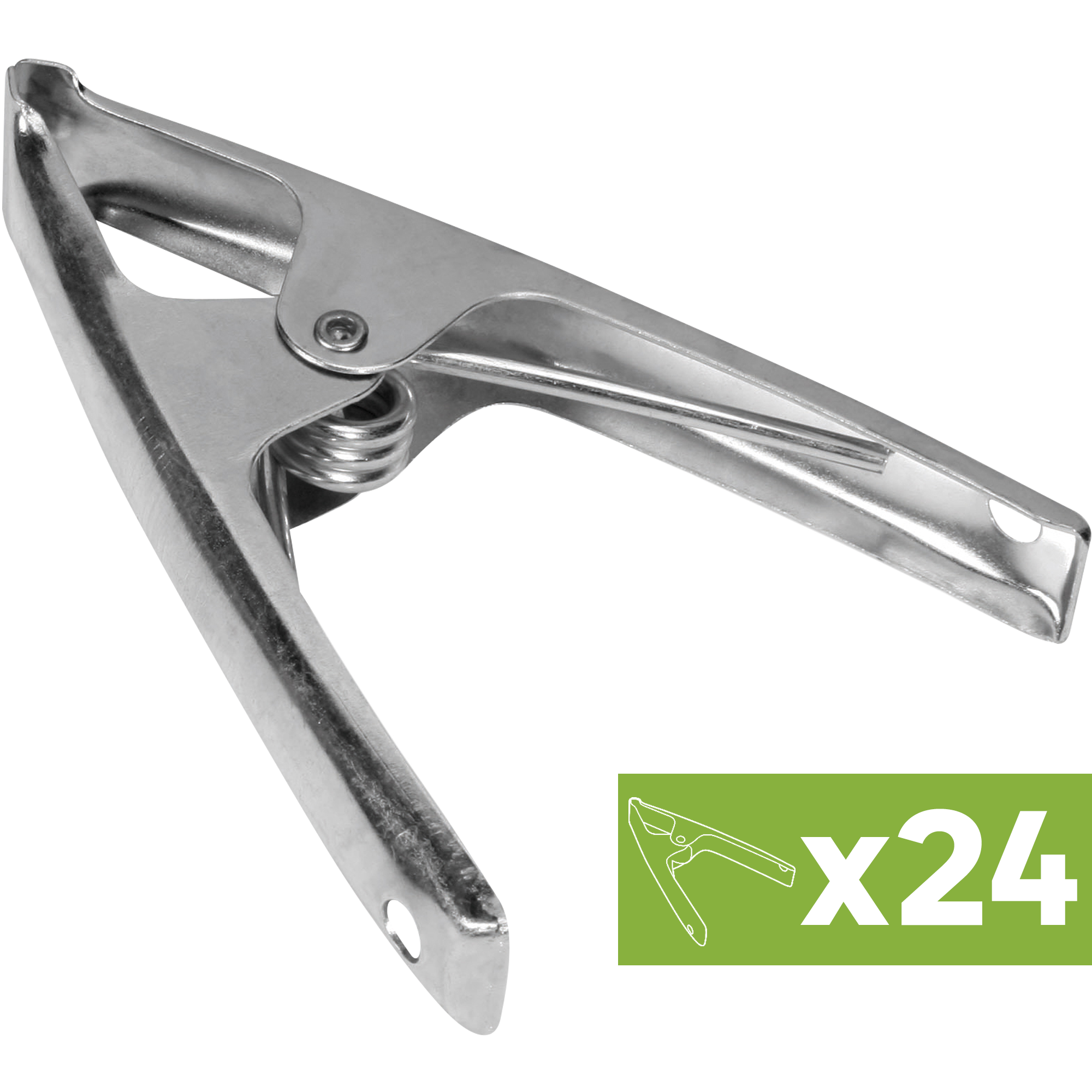 Lote 24 pinzas metálicas URKO Apertura 25 mm | Leroy Merlin