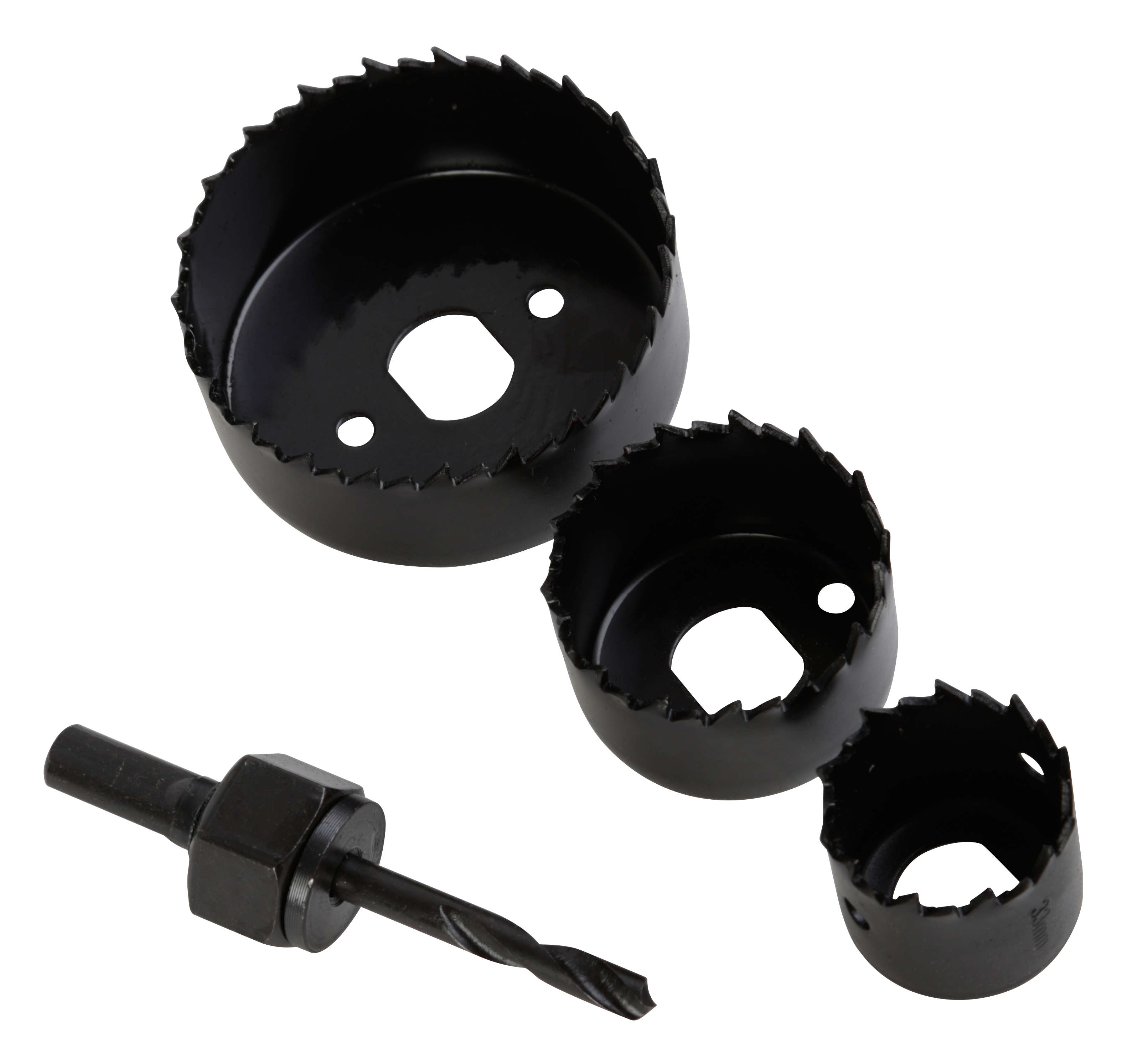 Juego de 3 sierras de corona para madera de 33, 45 y 68 mm de diámetro ...