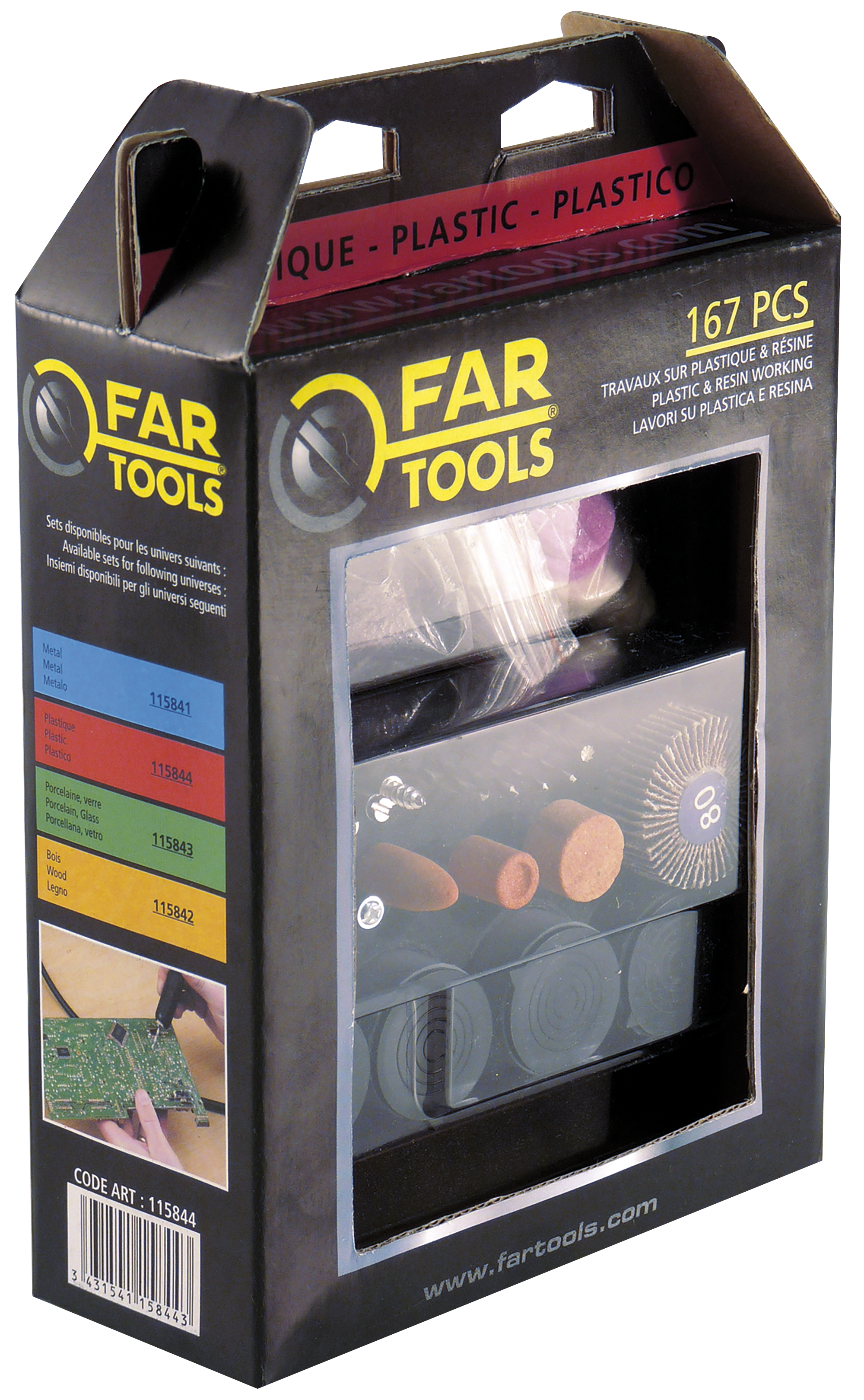 Set de 167 accesorios para plástico FARTOOLS | Leroy Merlin