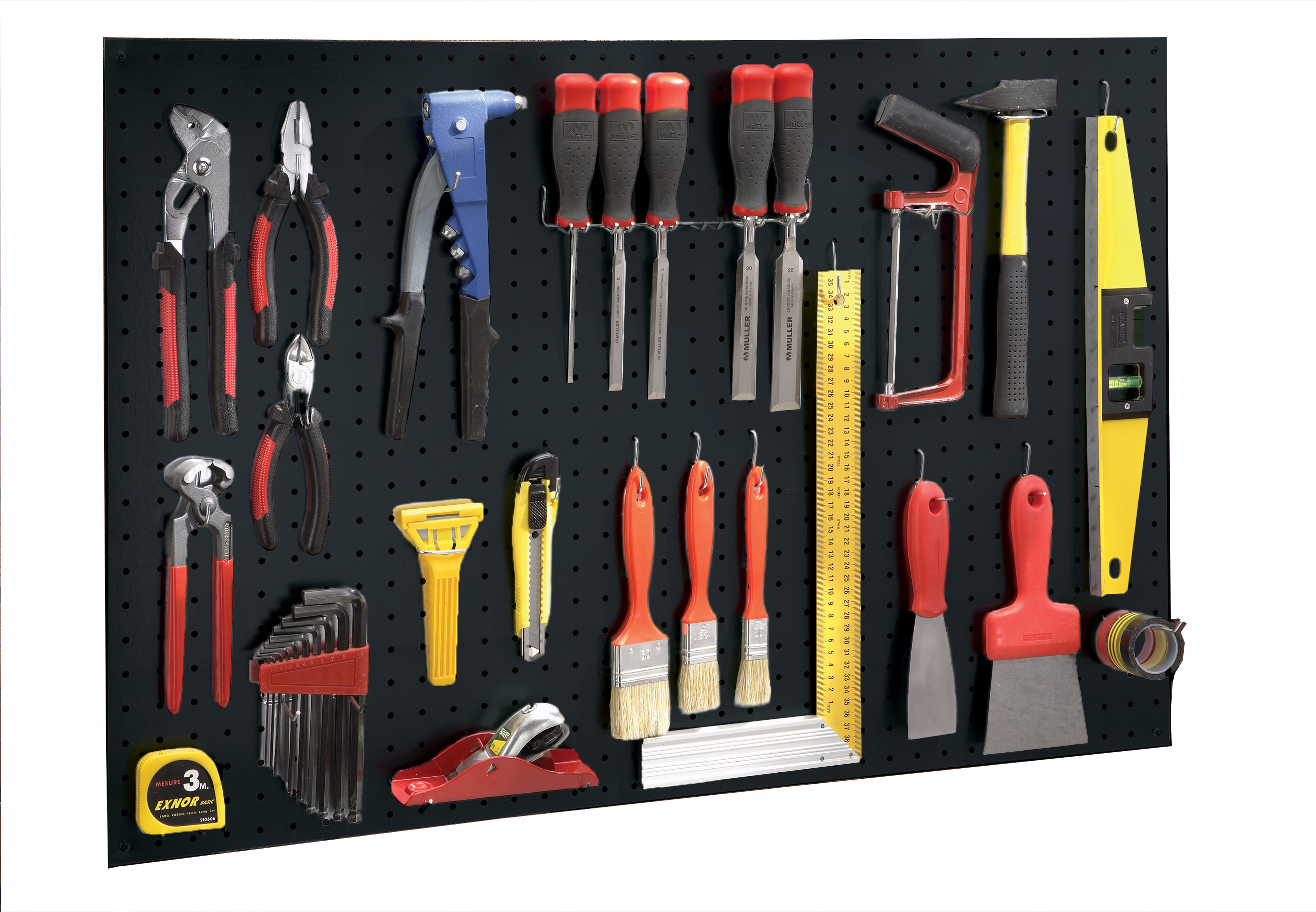 Panel perforado 90X60cm zincado negro | Leroy Merlin