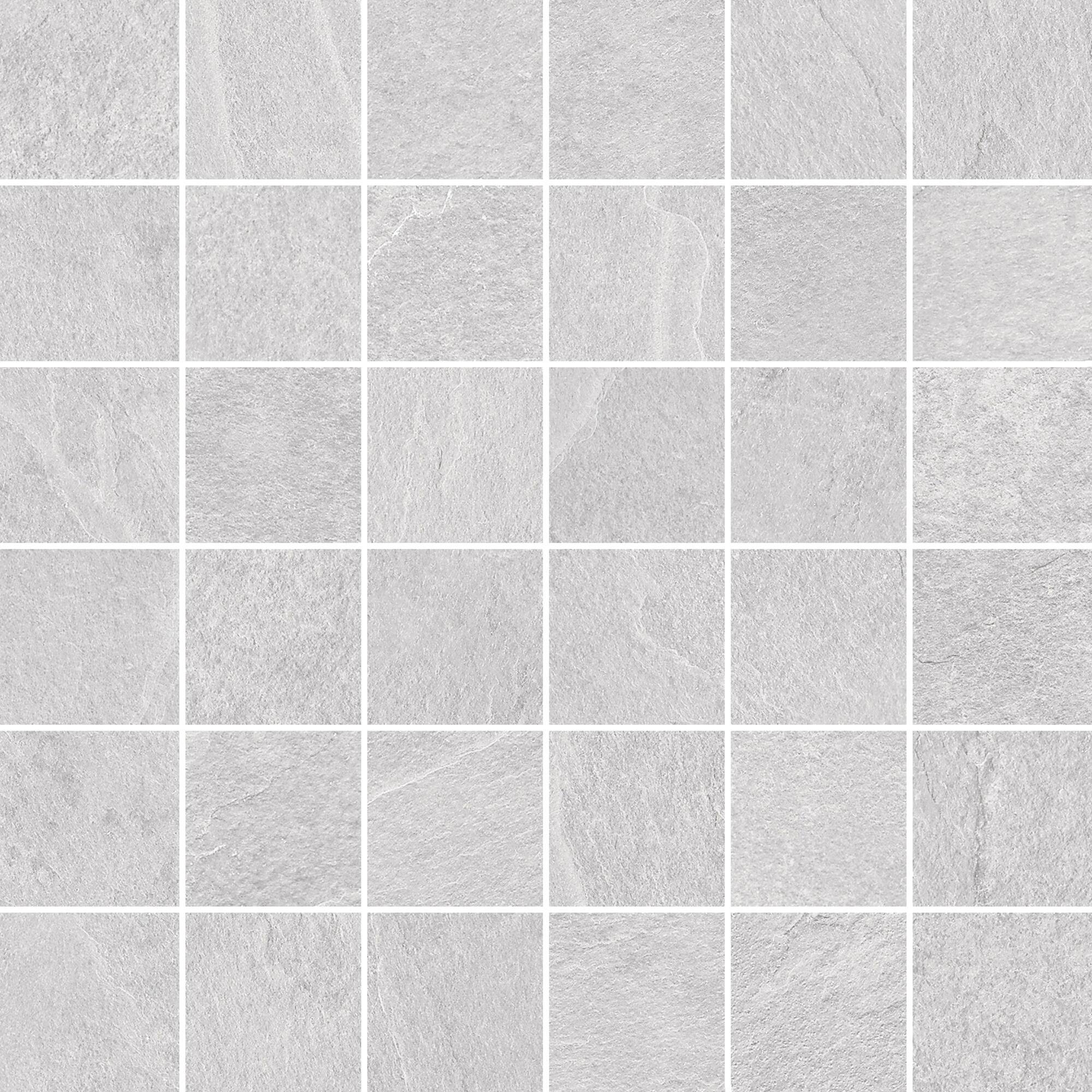 Azulejo mosaico gres esmaltado Lavik efecto piedra gris 30x30 cm ...