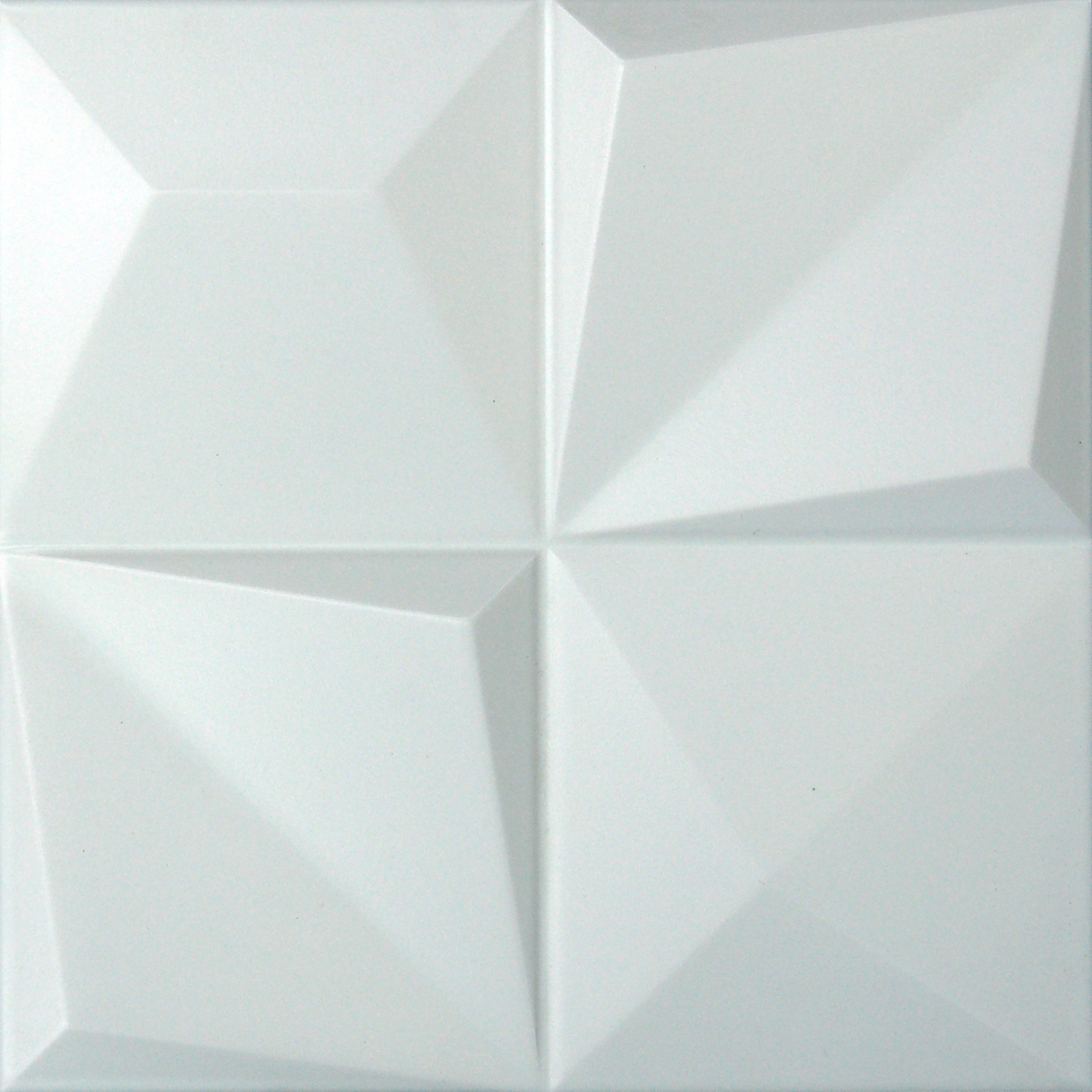 Azulejo cerámico Volúmenes 3D efecto relieve blanco 30x30 cm | Leroy Merlin