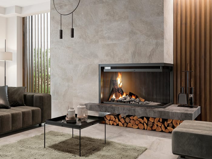 Suelo/Azulejo piscina porcelánico Stratos efecto piedra almond 40.8x66 ...