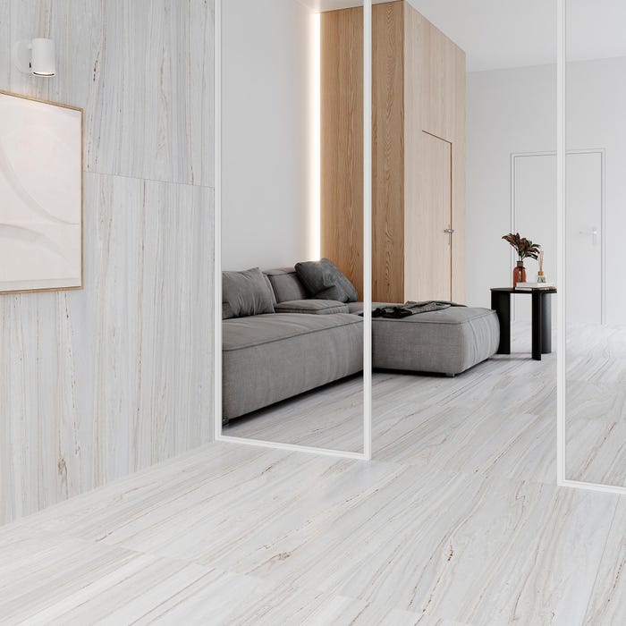 Suelo porcelánico Palissandro efecto mármol natural 60x120 cm C1 ...