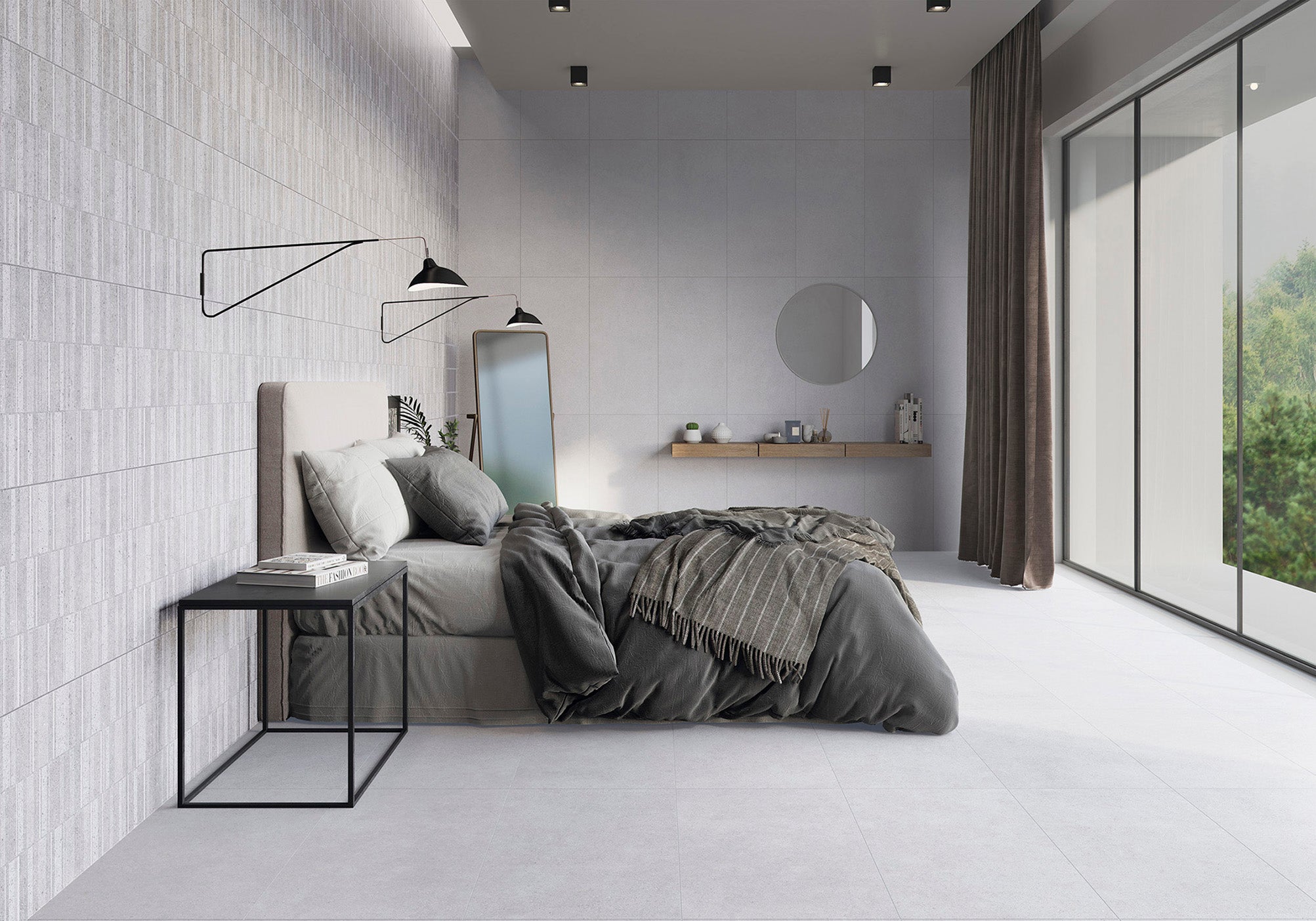 Azulejo porcelánico Sassi efecto piedra blanco deco 45x90 cm | Leroy Merlin