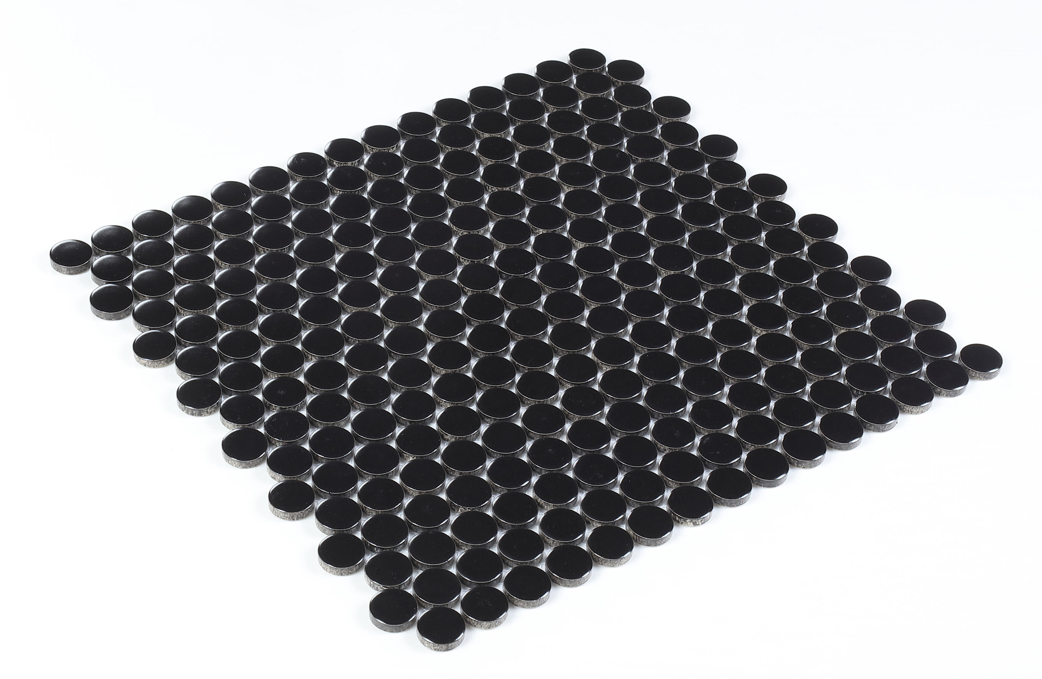 Azulejo mosaico gres porcelánico Tech efecto color plano negro 28.9x31 ...