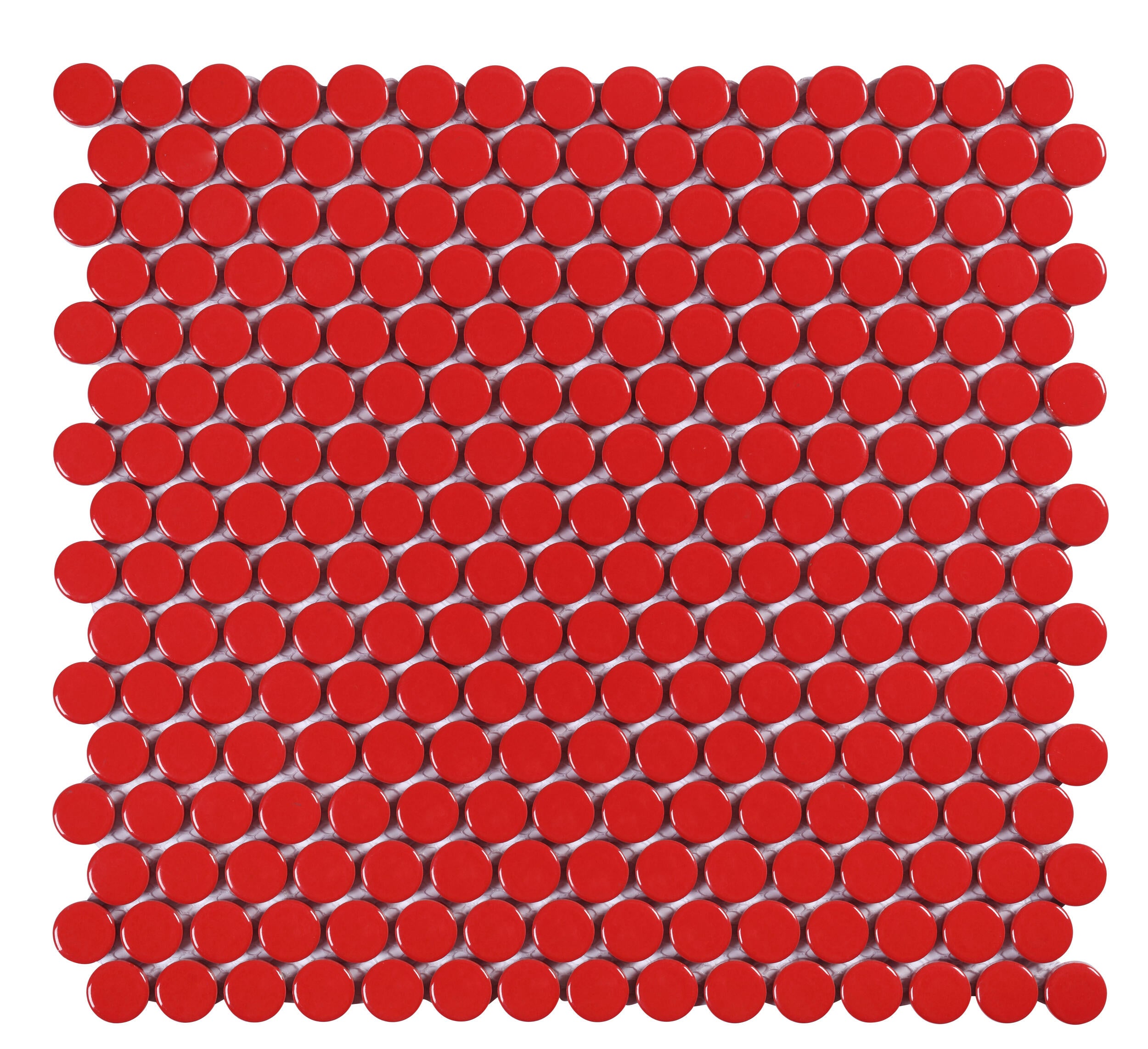 Azulejo mosaico gres porcelánico Tech efecto color plano rojo 28.9x31.3 ...