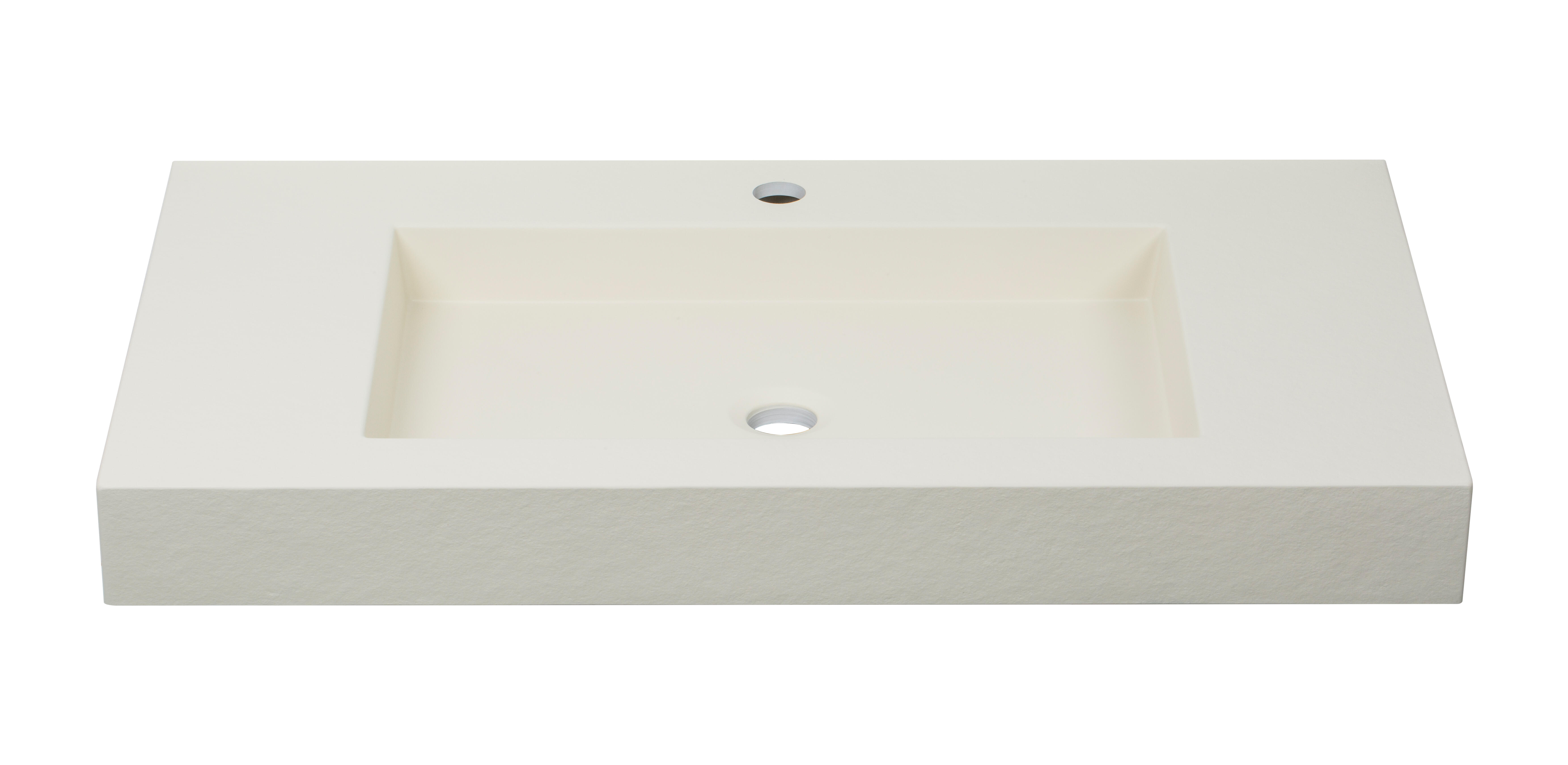 Lavabo suspendido beige Gel Coat Radiance 100x11.5x46 cm | Leroy Merlin