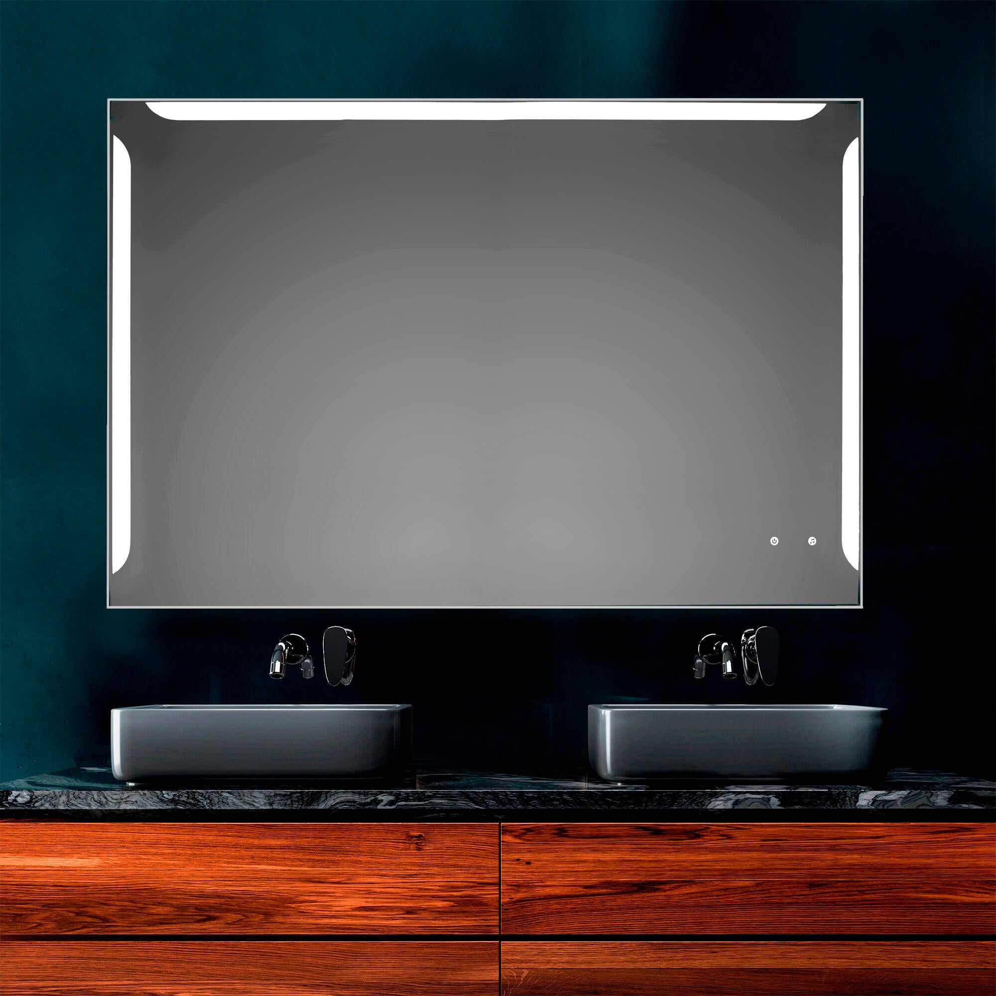 Espejo de baño con luz LED Alice con sensor, táctil, bluetooth ...