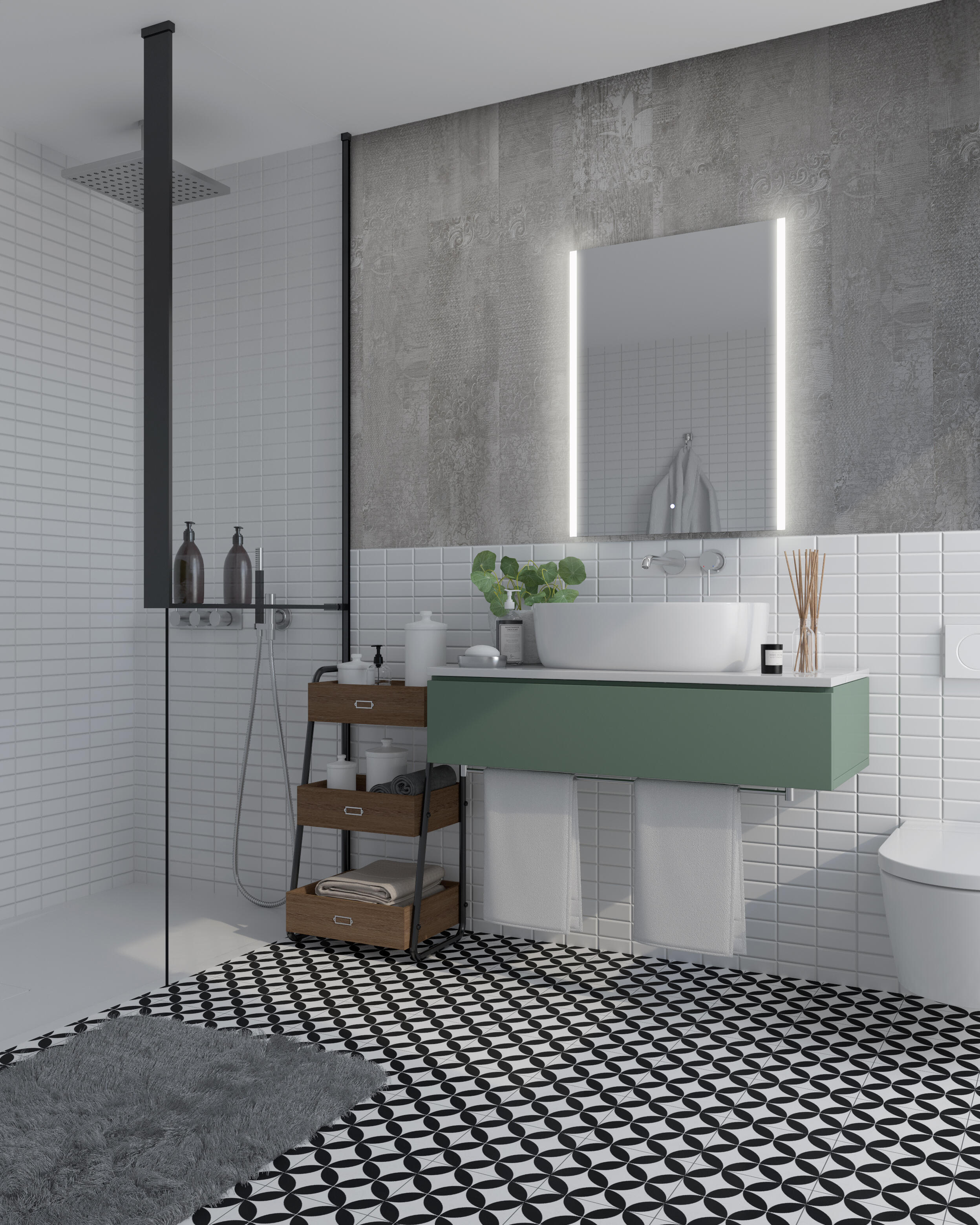 Espejo de baño con luz LED , antivaho, táctil, bluetooth 60x80cm ...