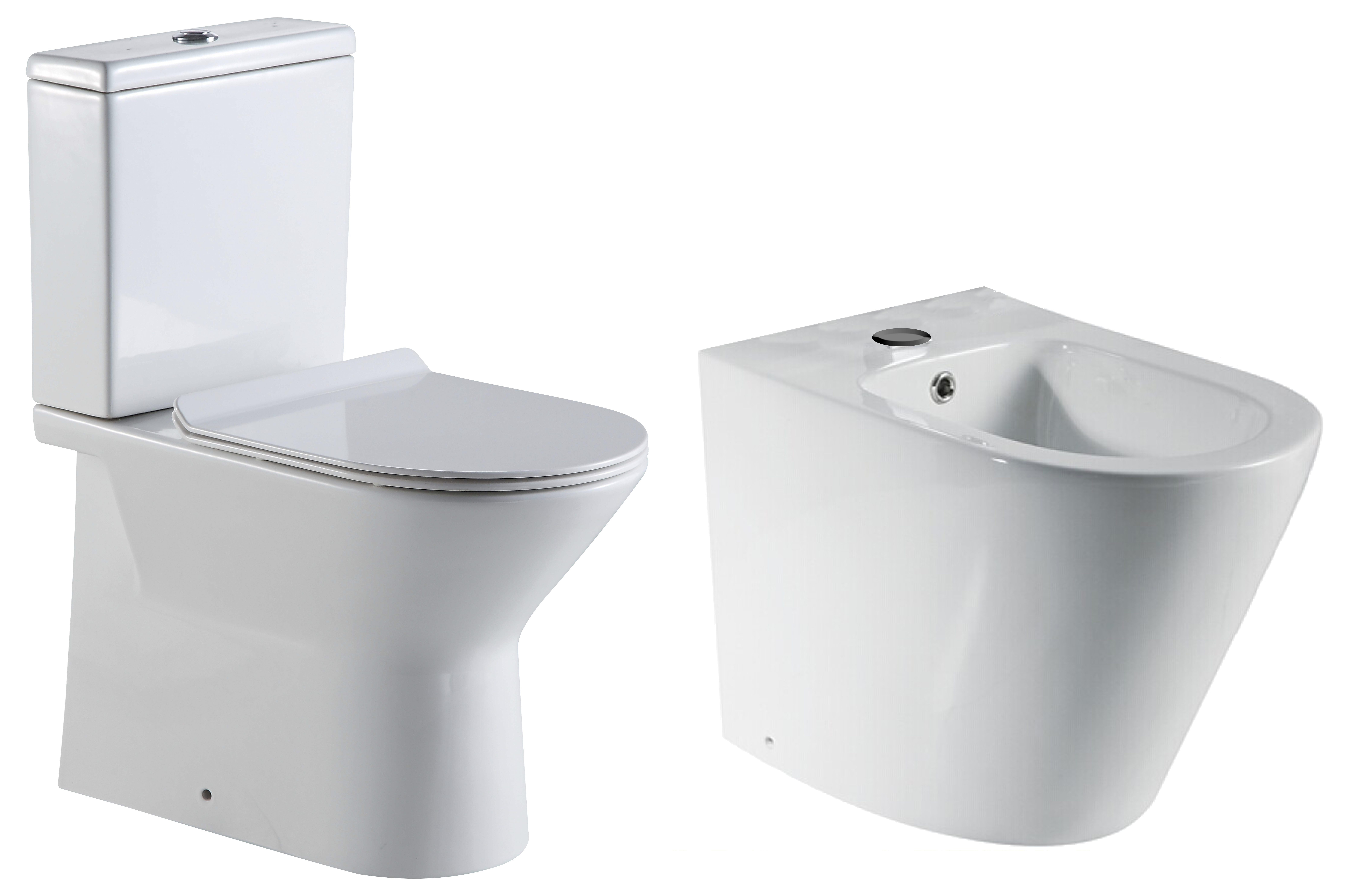 Pack WC con tapa amortiguada SENSEA Compacta + bidé | Leroy Merlin