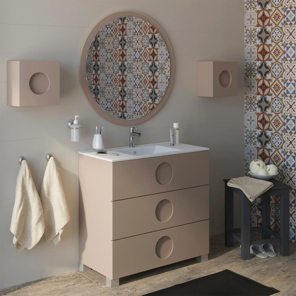 Mueble de baño con lavabo Sphere moka mate 90x45 cm | Leroy Merlin