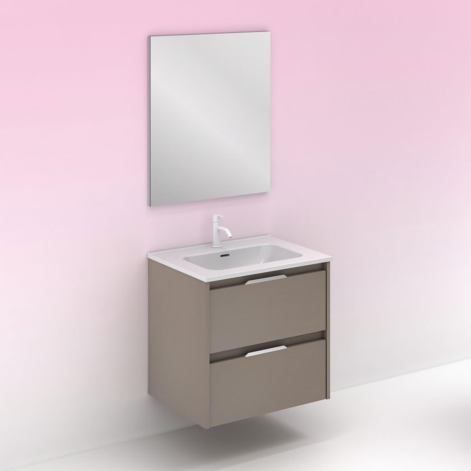 Mueble de baño con lavabo Suki topo 60x45 cm | Leroy Merlin