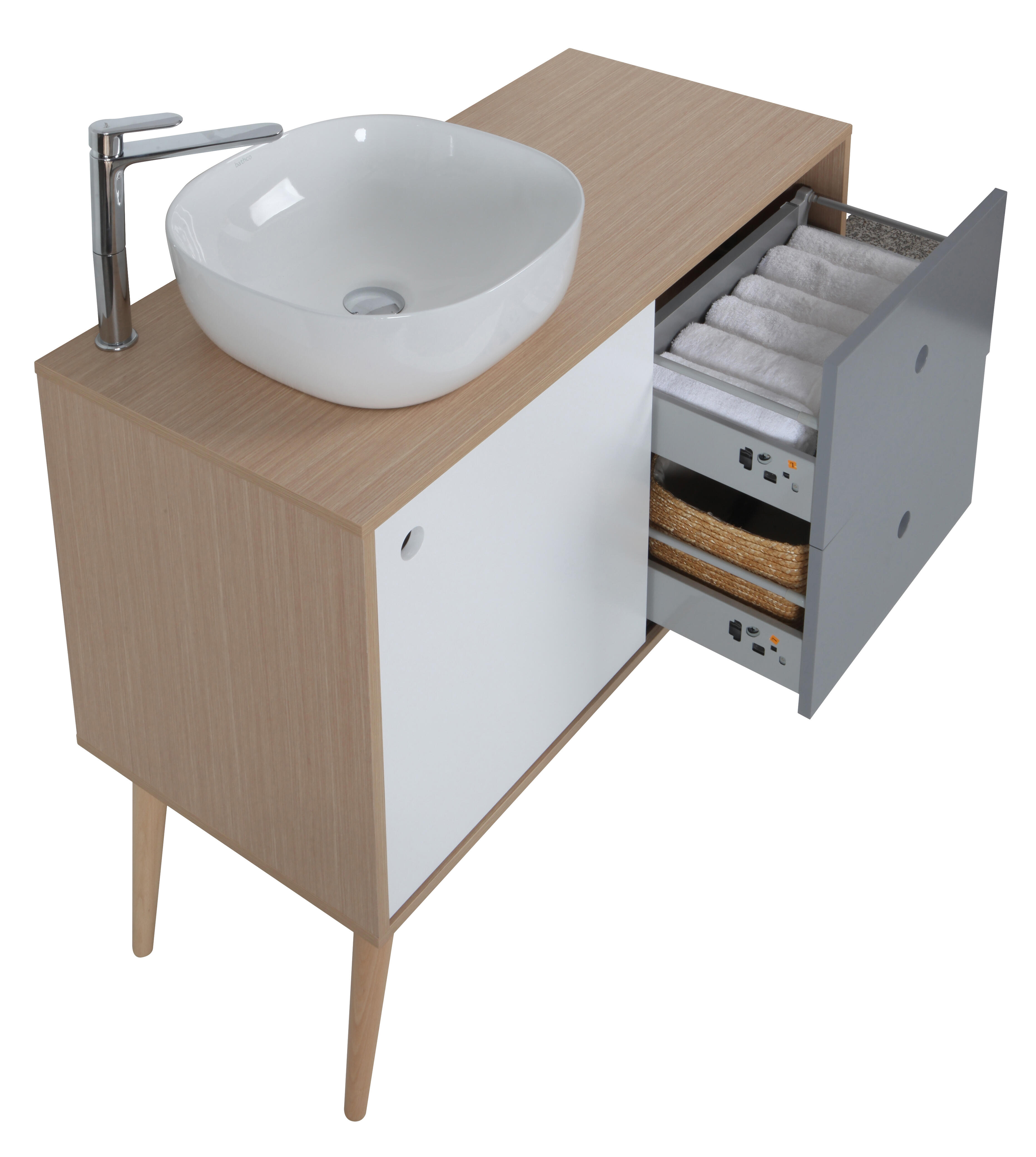 Mueble de baño Danés gris 80x45 cm | Leroy Merlin