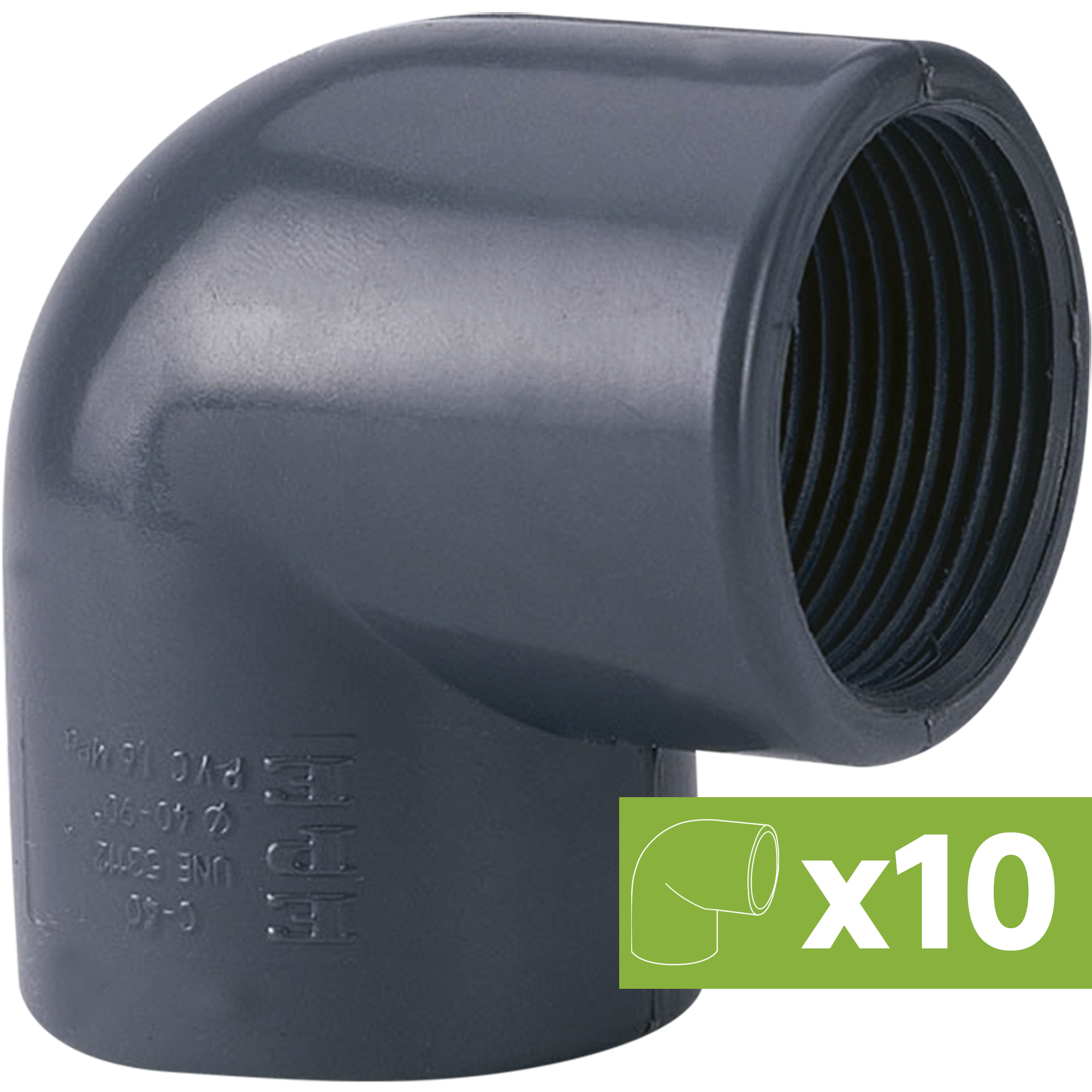 Lote 10 codos PVC PRESIÓN Ø 25 mm 3/4" rosca H | Leroy Merlin