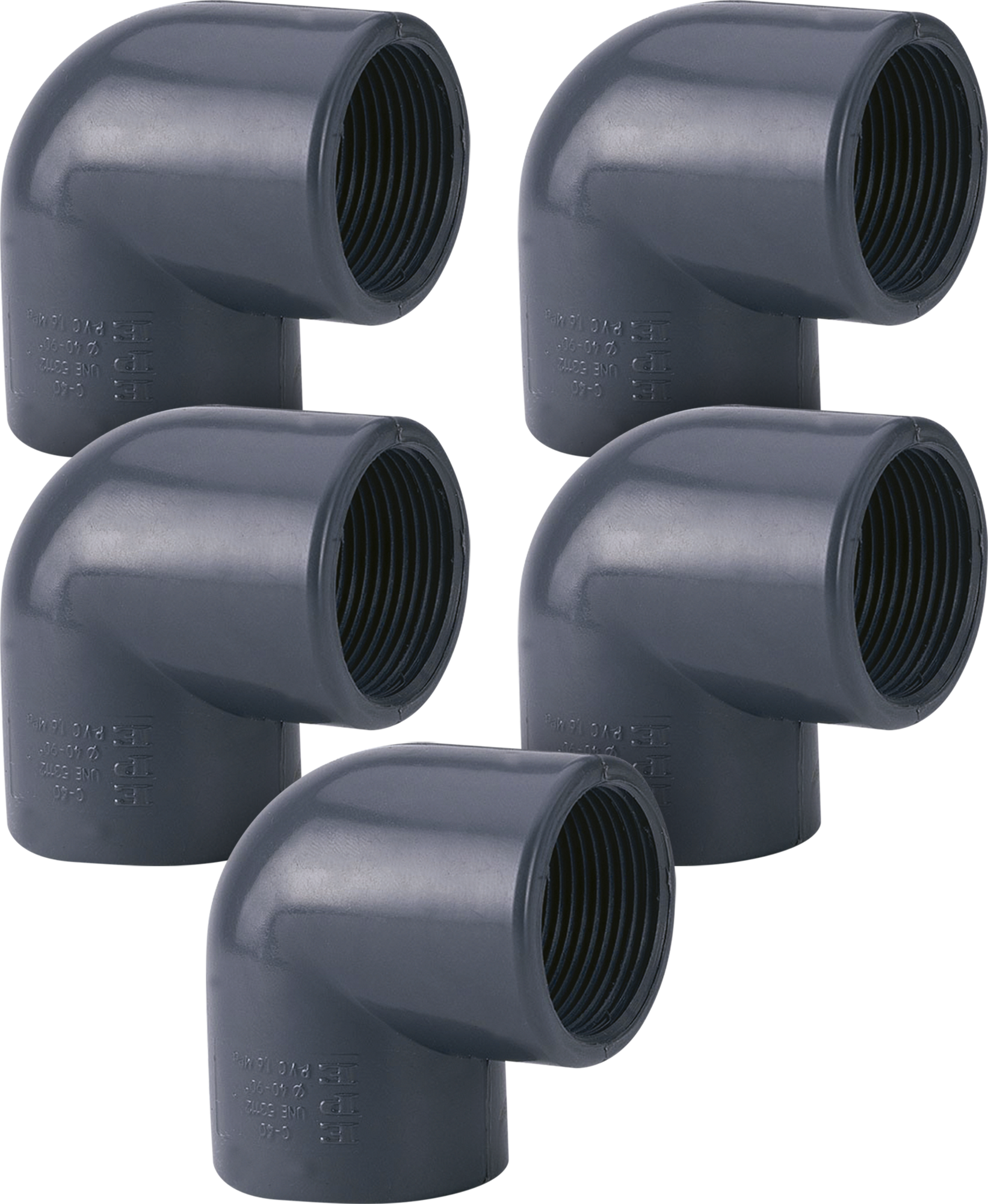 Lote 5 codos PVC PRESIÓN Ø 32 mm 1" H | Leroy Merlin