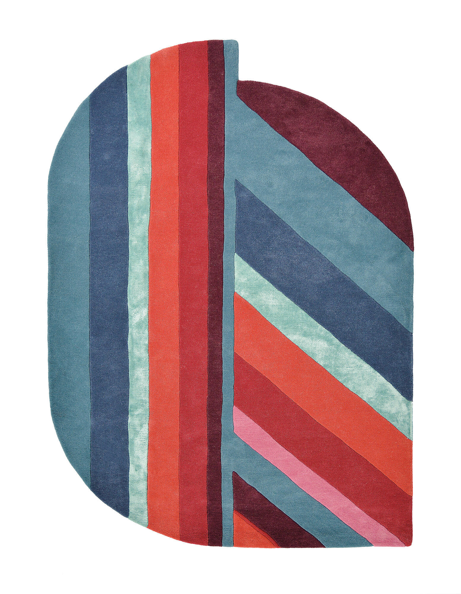 Alfombra azul de lana Ted Baker Jardin Blue 200 x 280cm | Leroy Merlin