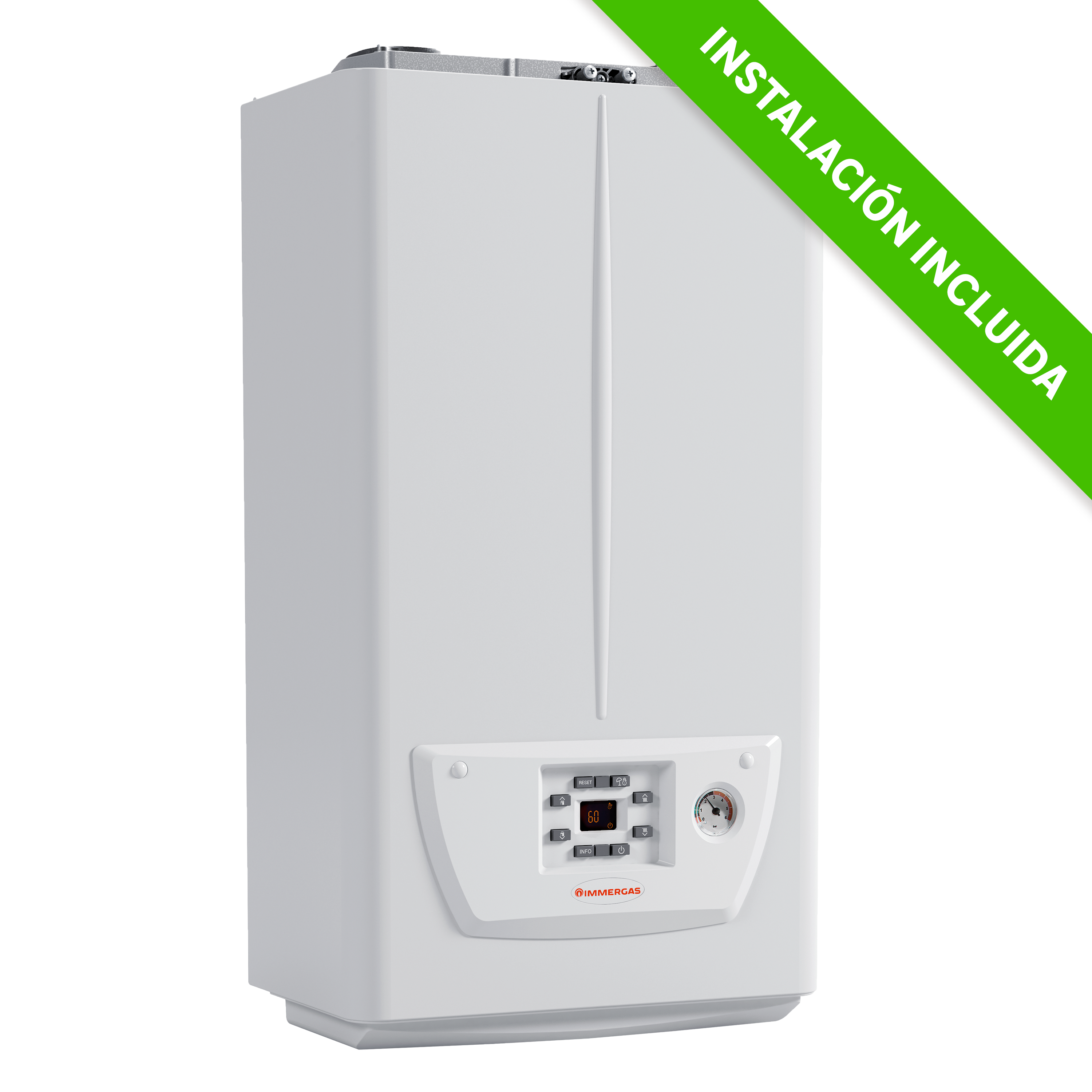 Caldera de condensación gas natural INMERGAS Omnia 25kw instalación ...