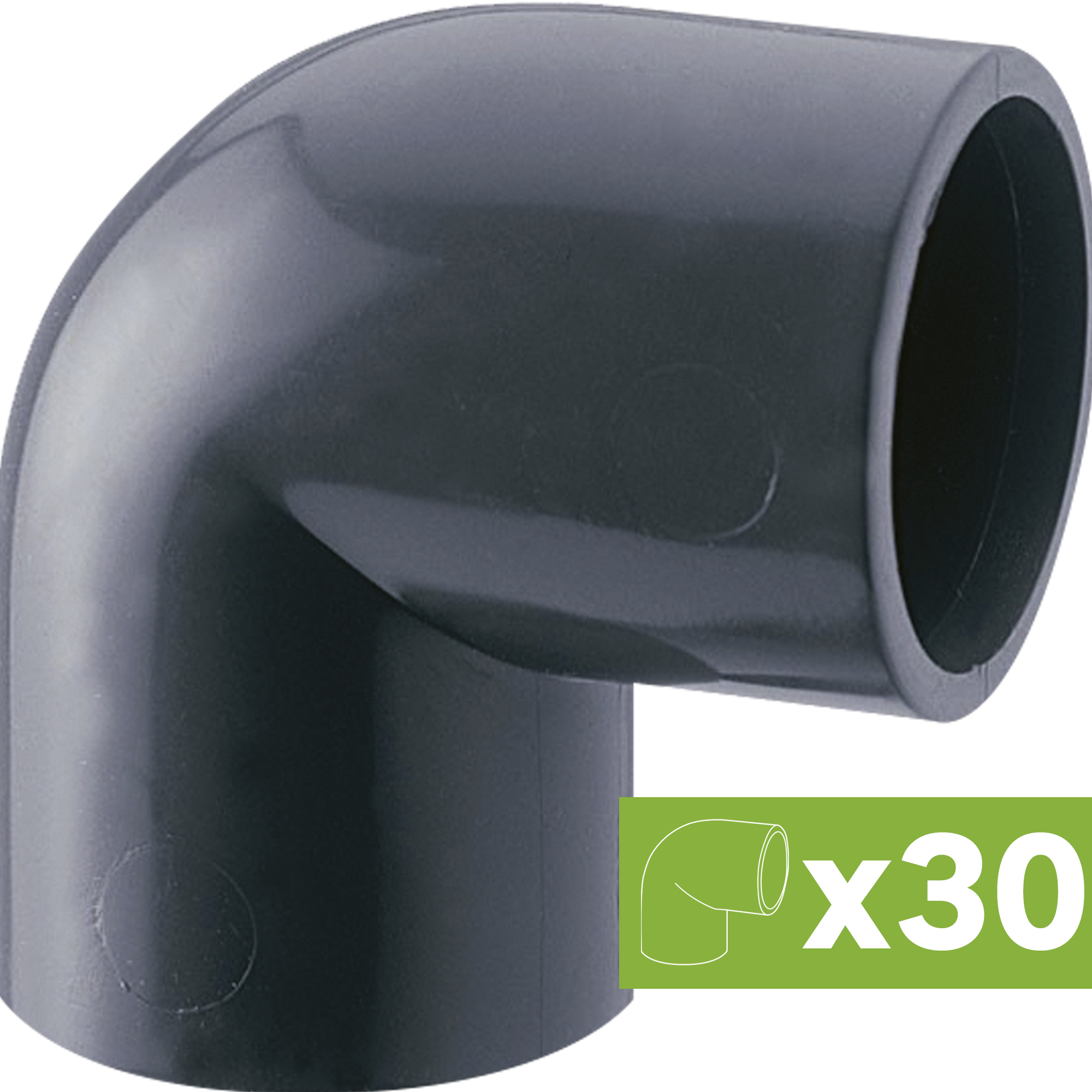 Lote 30 codos liso PVC PRESIÓN Ø 32 mm 90º H | Leroy Merlin