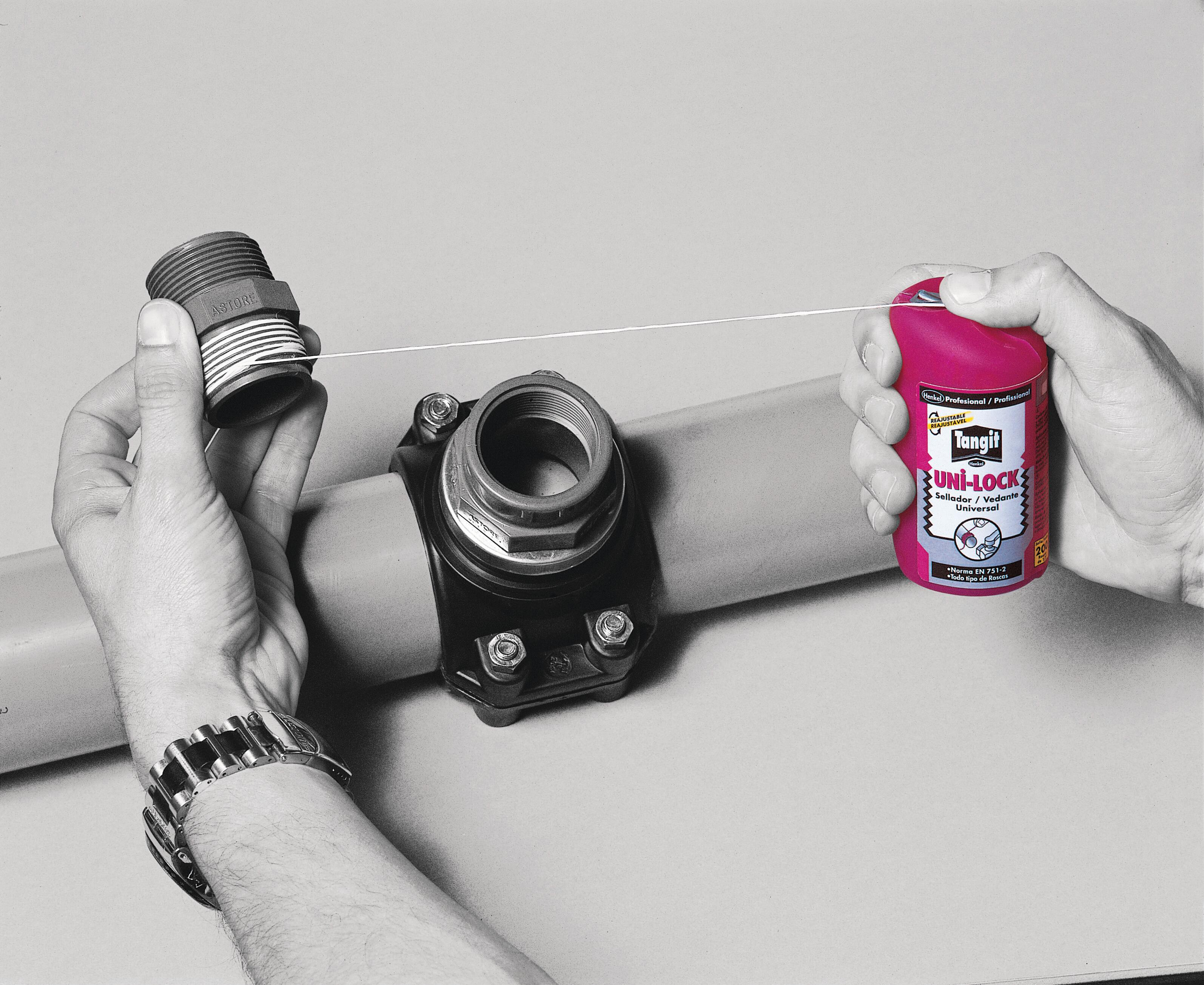Bote de hilo teflón 4.6mm Tangit Unilock sellador universal 80 m ...
