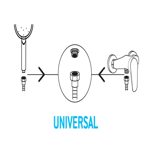Flexo de ducha SENSEA Essential cm cromo brillante | Leroy Merlin