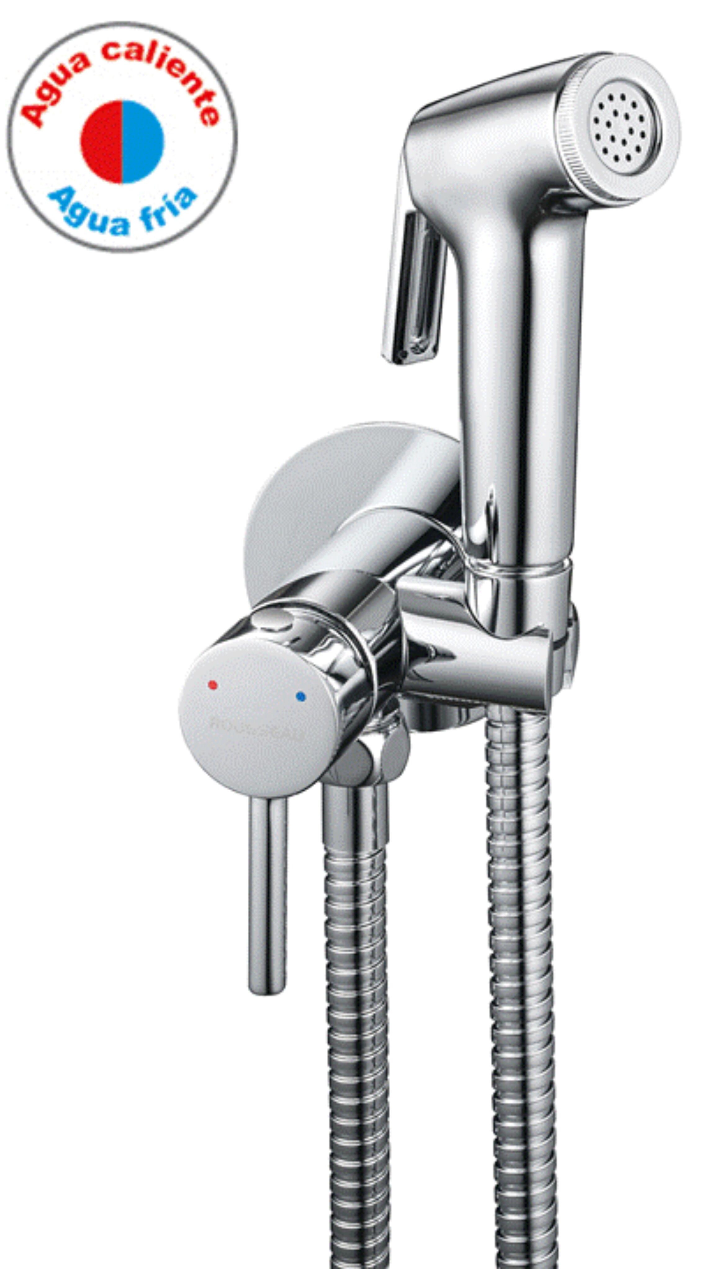 Ducha inodoro EDOUARD ROUSSEAU Frío/Caliente plata 120 cm de largo ...