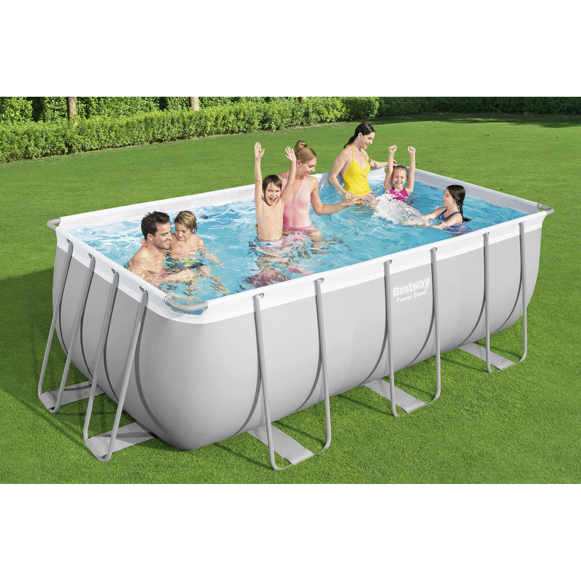 Piscina desmontable RECTANGULAR 412x201x122 cm + depuradora | Leroy Merlin