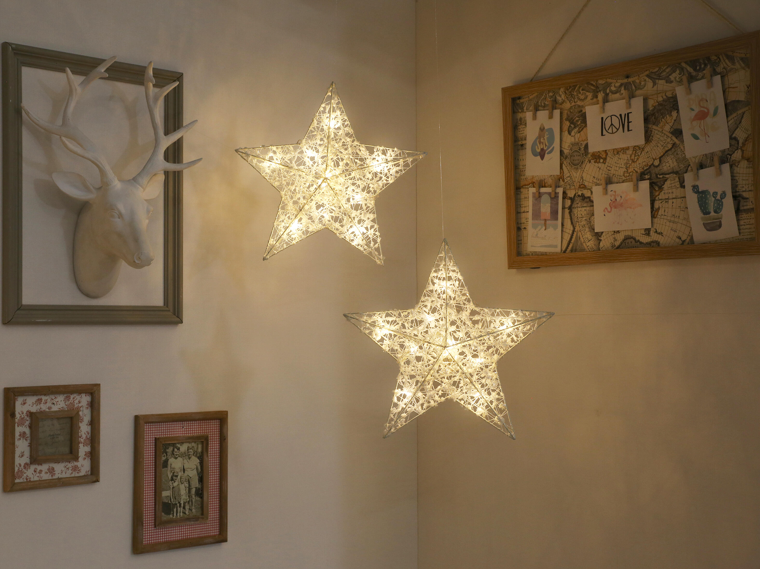 Adorno de estrella de Navidad con luz LED 35 cm | Leroy Merlin