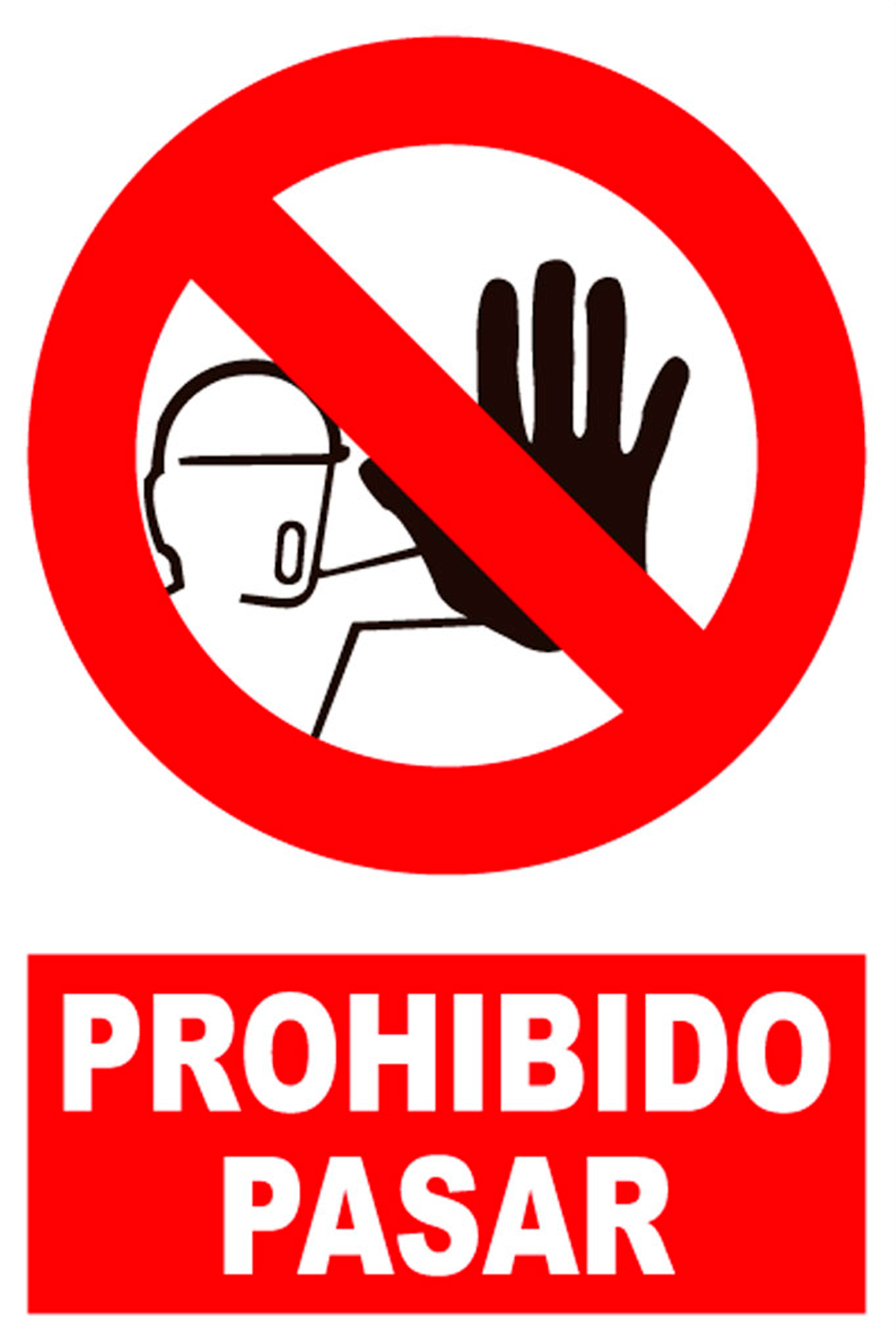 Cartel prohibido pasar 17x25 cm | Leroy Merlin
