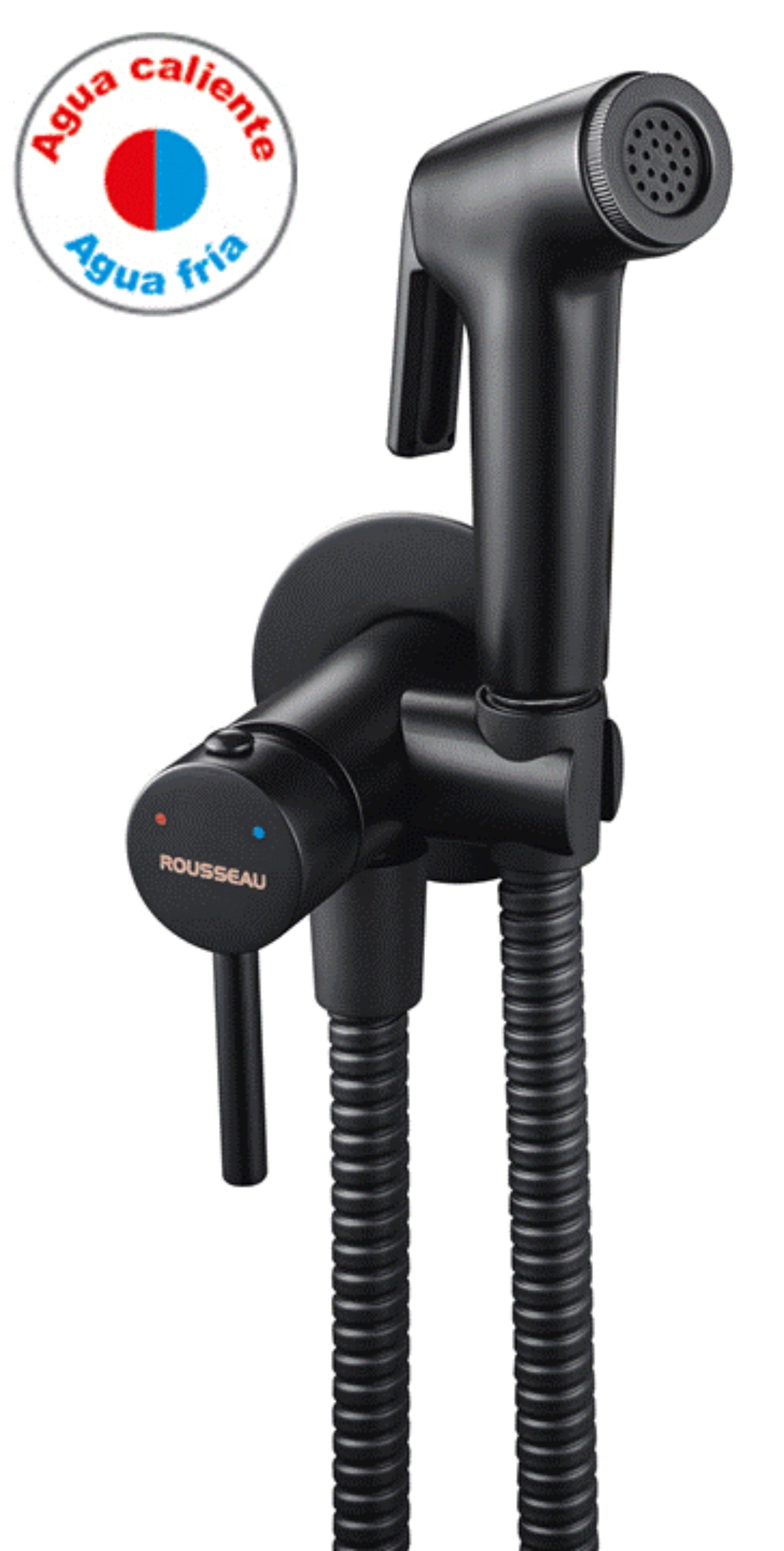 Ducha inodoro EDOUARD ROUSSEAU Frío/Caliente negro 120 cm de largo ...
