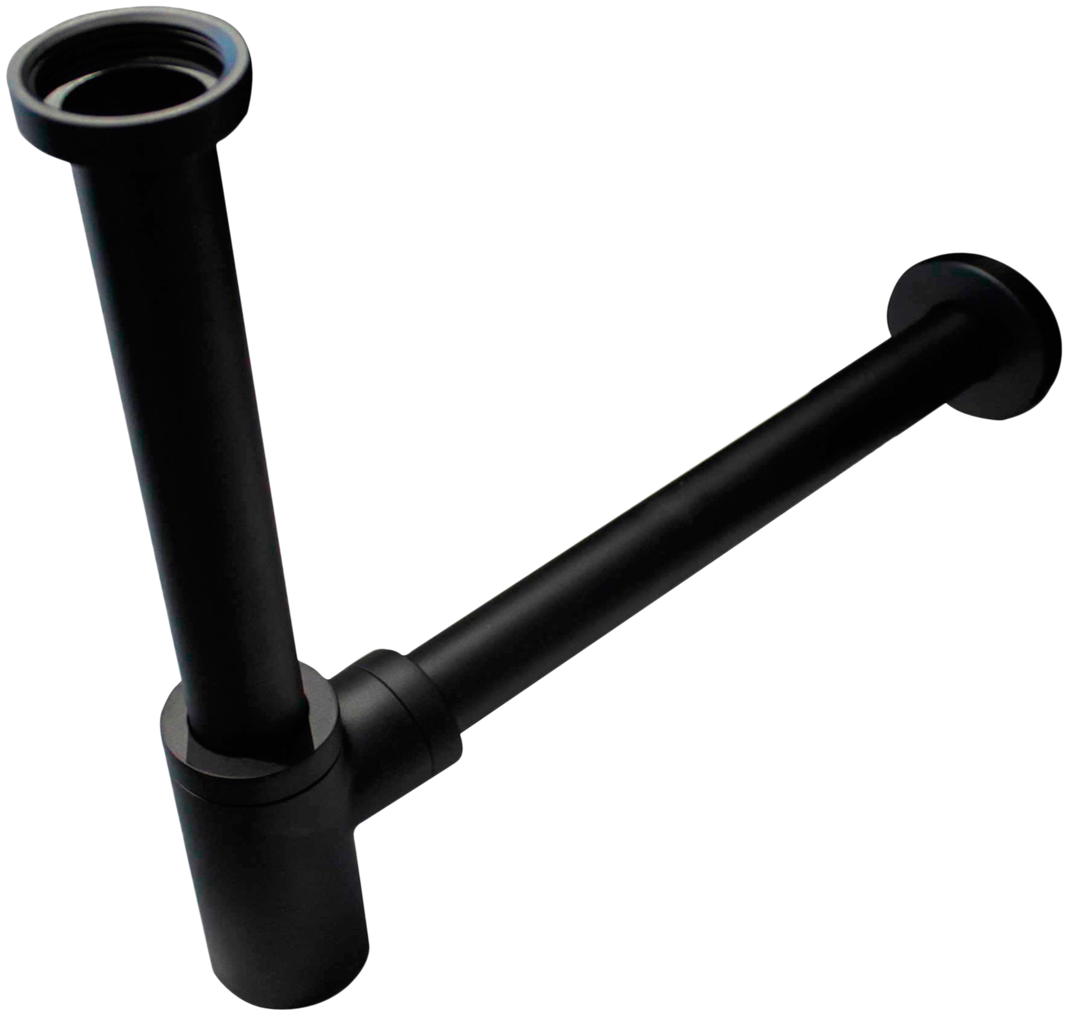 Sifón lavabo decorativo Ø32mm en color negro | Leroy Merlin