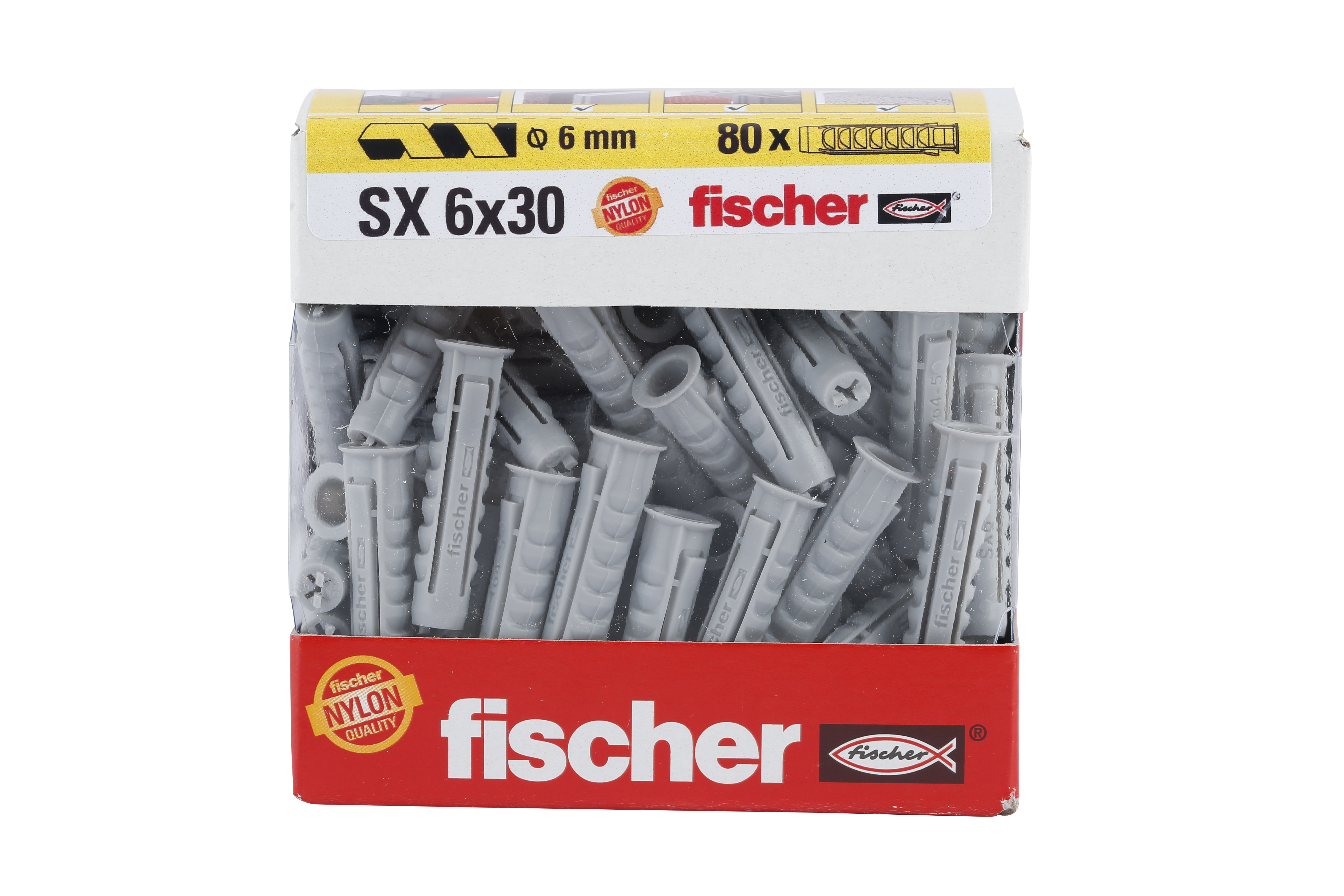 Lote 1.280 tacos de expansión de nylon FISCHER SX 6 6 mm | Leroy Merlin