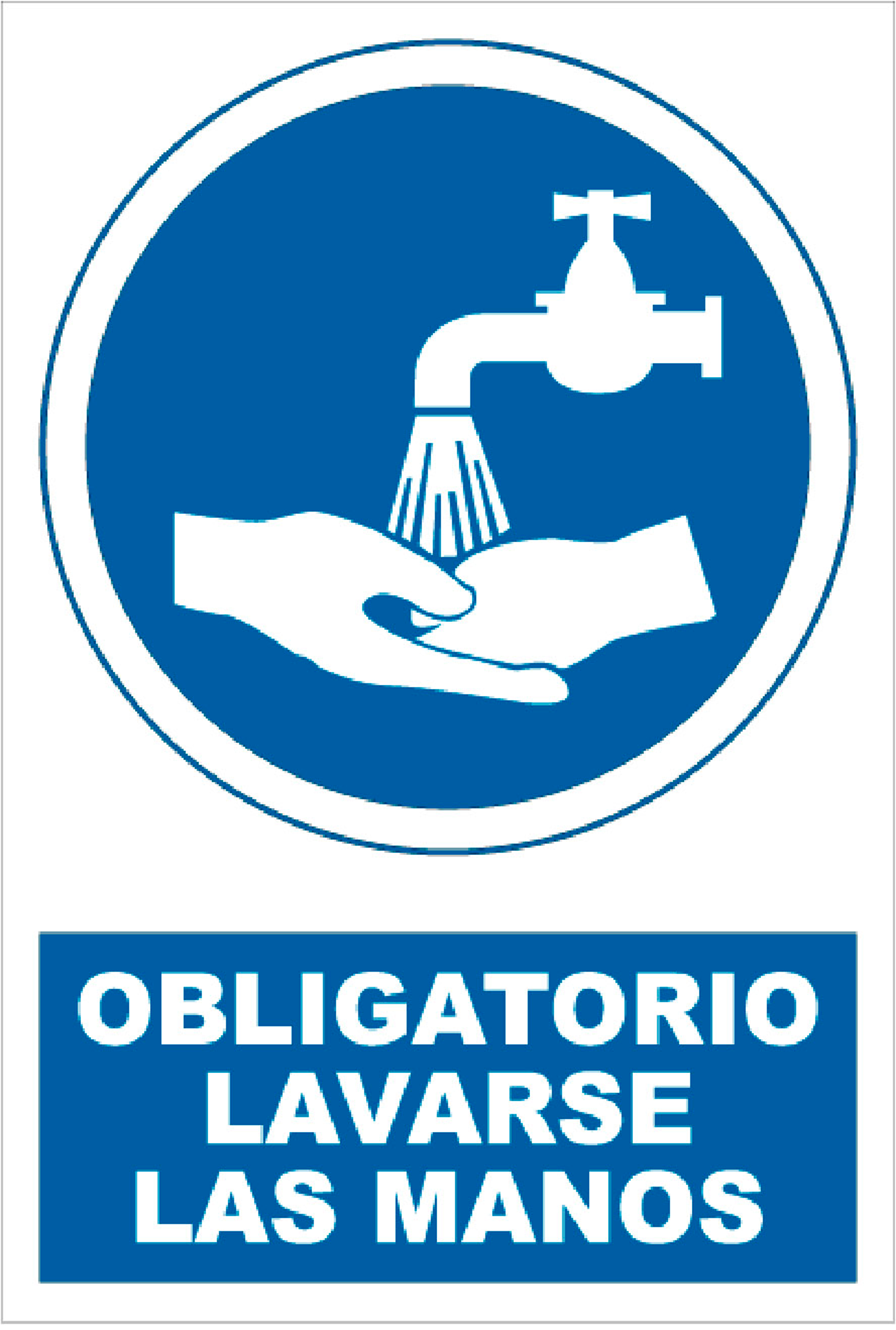 Cartel obligatorio lavar las manos 17x25 cm | Leroy Merlin