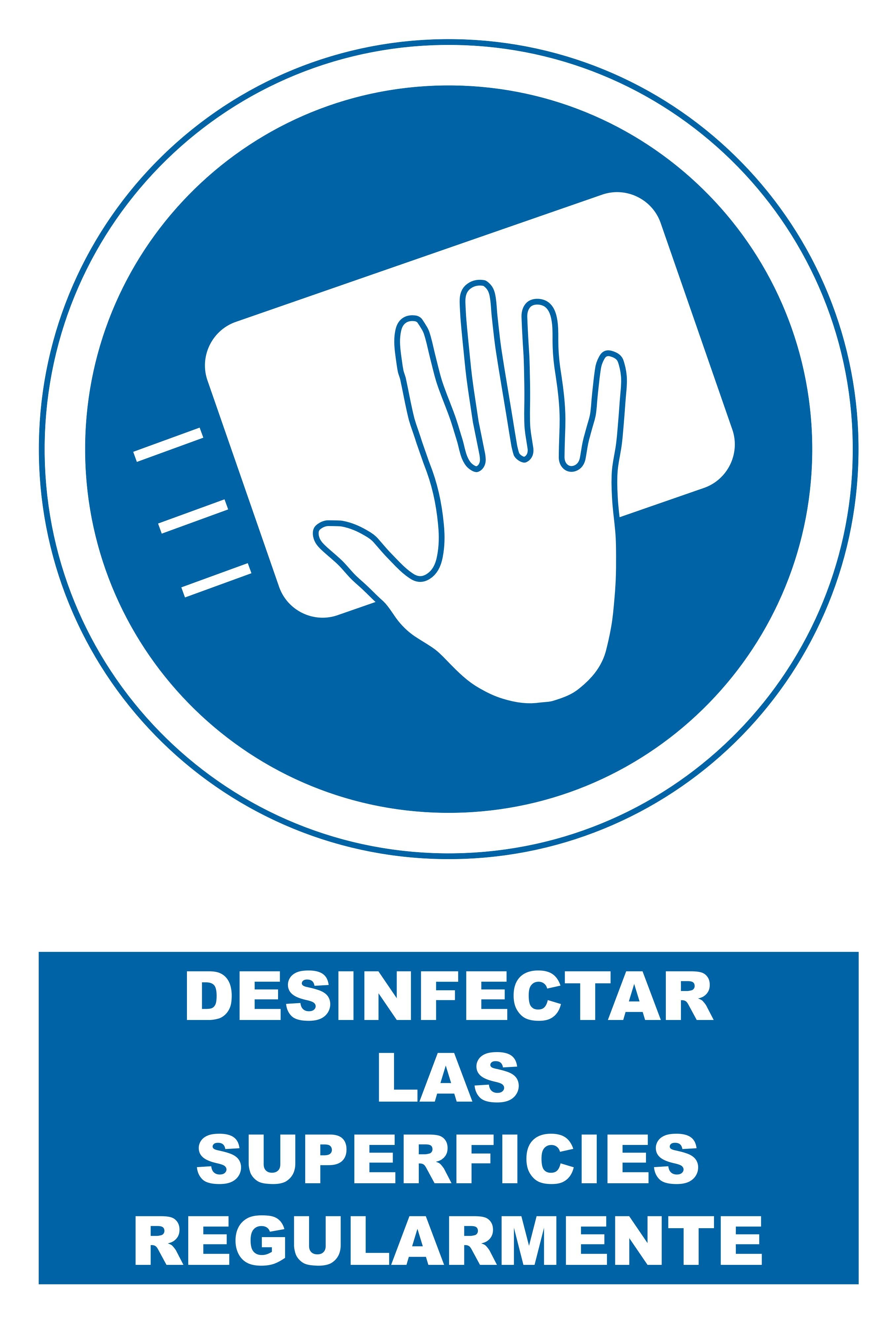 Cartel desinfectar superficie 23x34cm | Leroy Merlin
