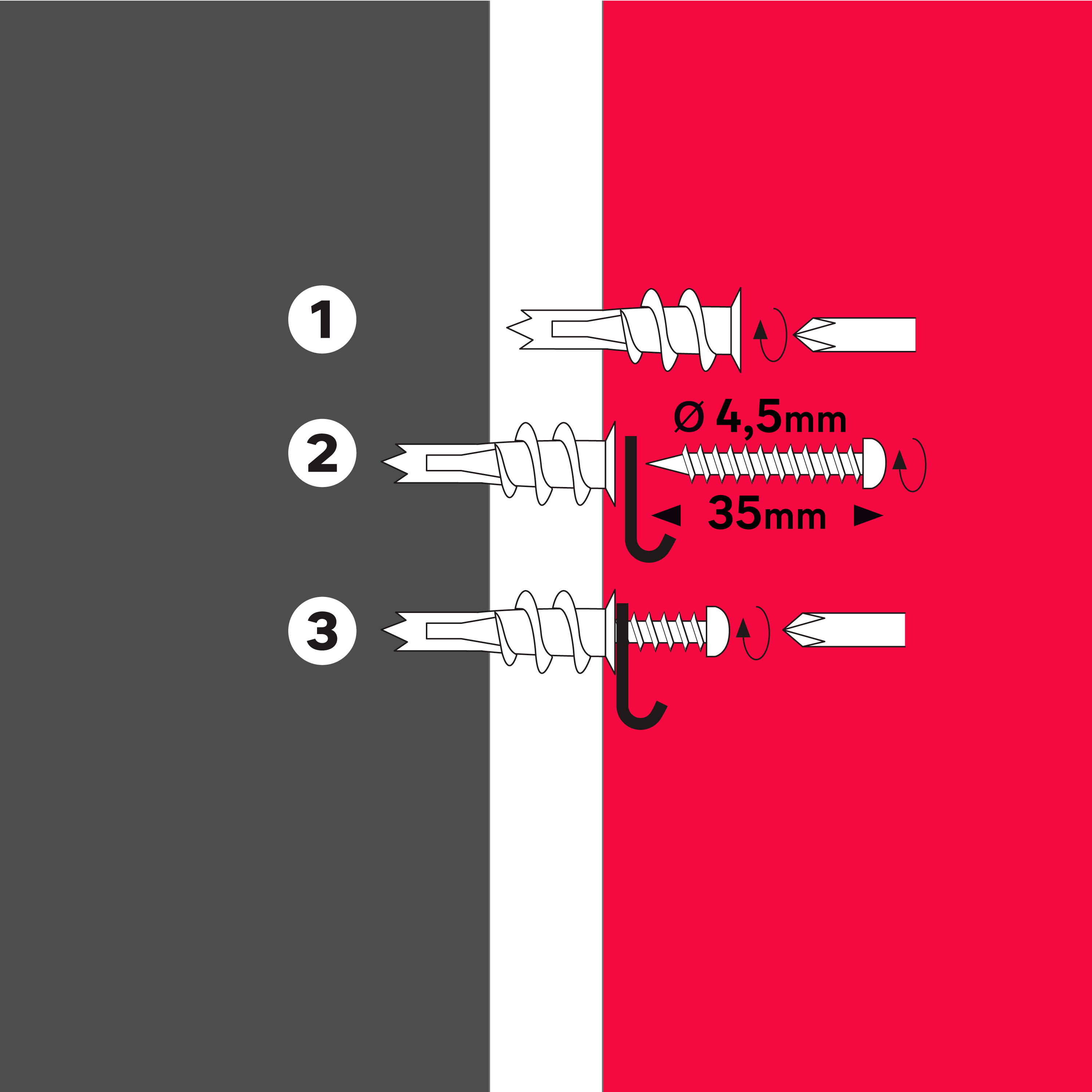 Surtido de 50 tacos de acero para pared hueca | Leroy Merlin