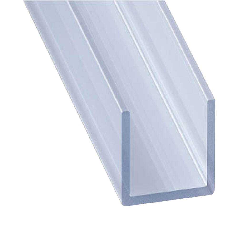 Perfil forma en U de pvc transparente, Alt.1.8 x An.1 x L.200 cm ...