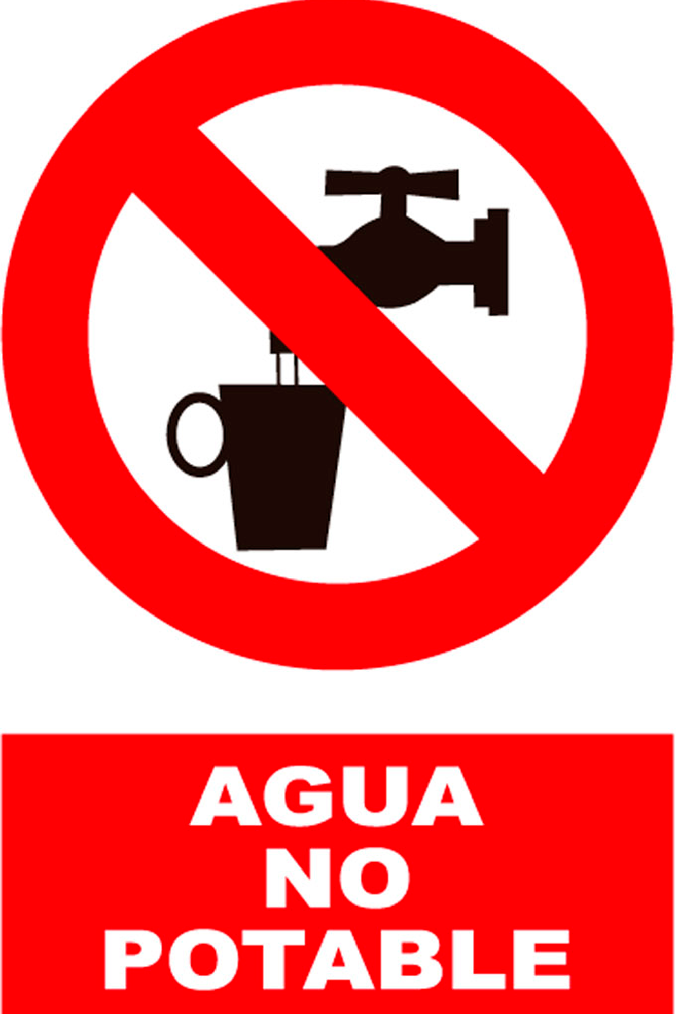 Cartel agua no potable 17x25 cm | Leroy Merlin