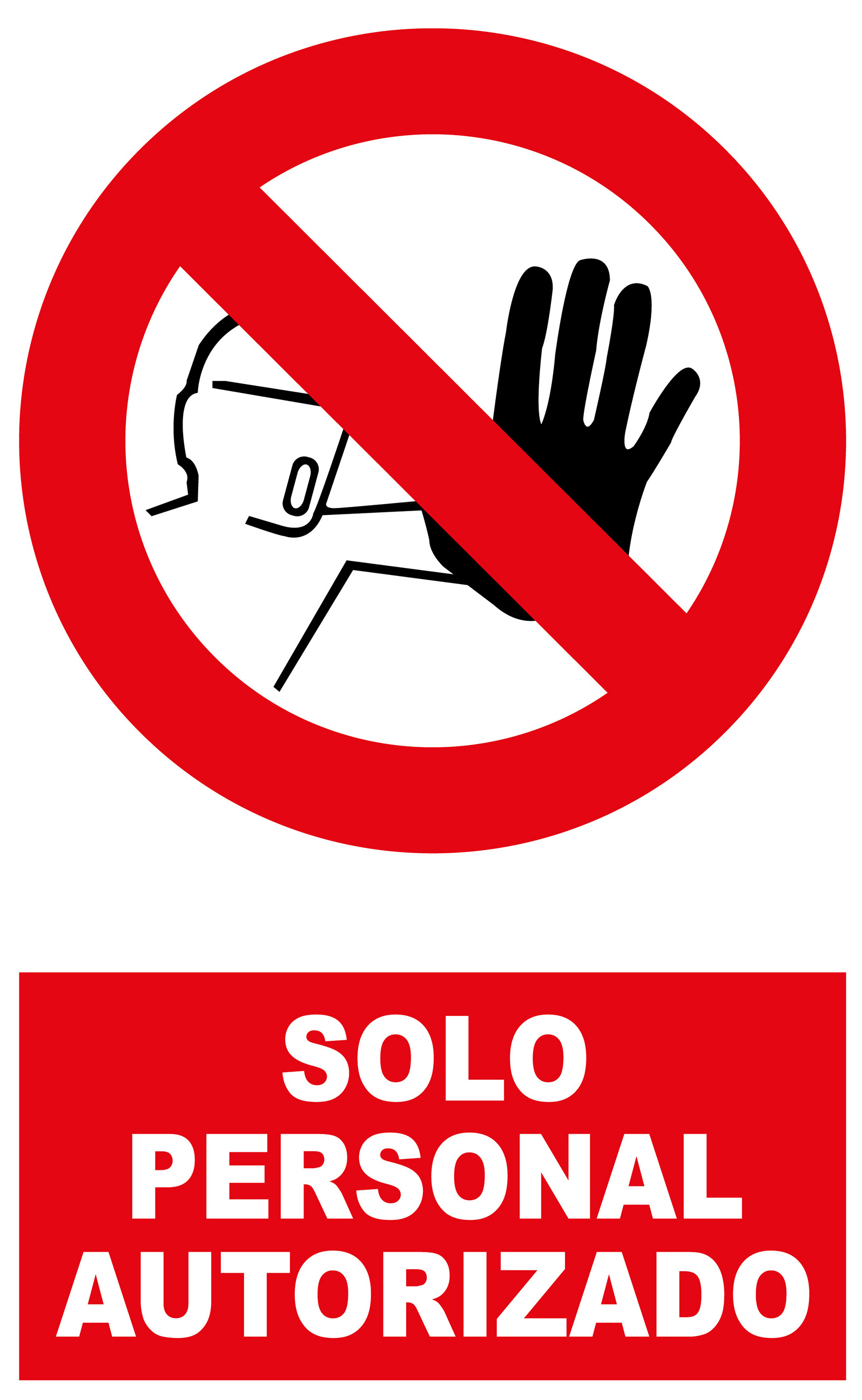 Cartel Solo Personal Autorizado 34X23Cm | Leroy Merlin