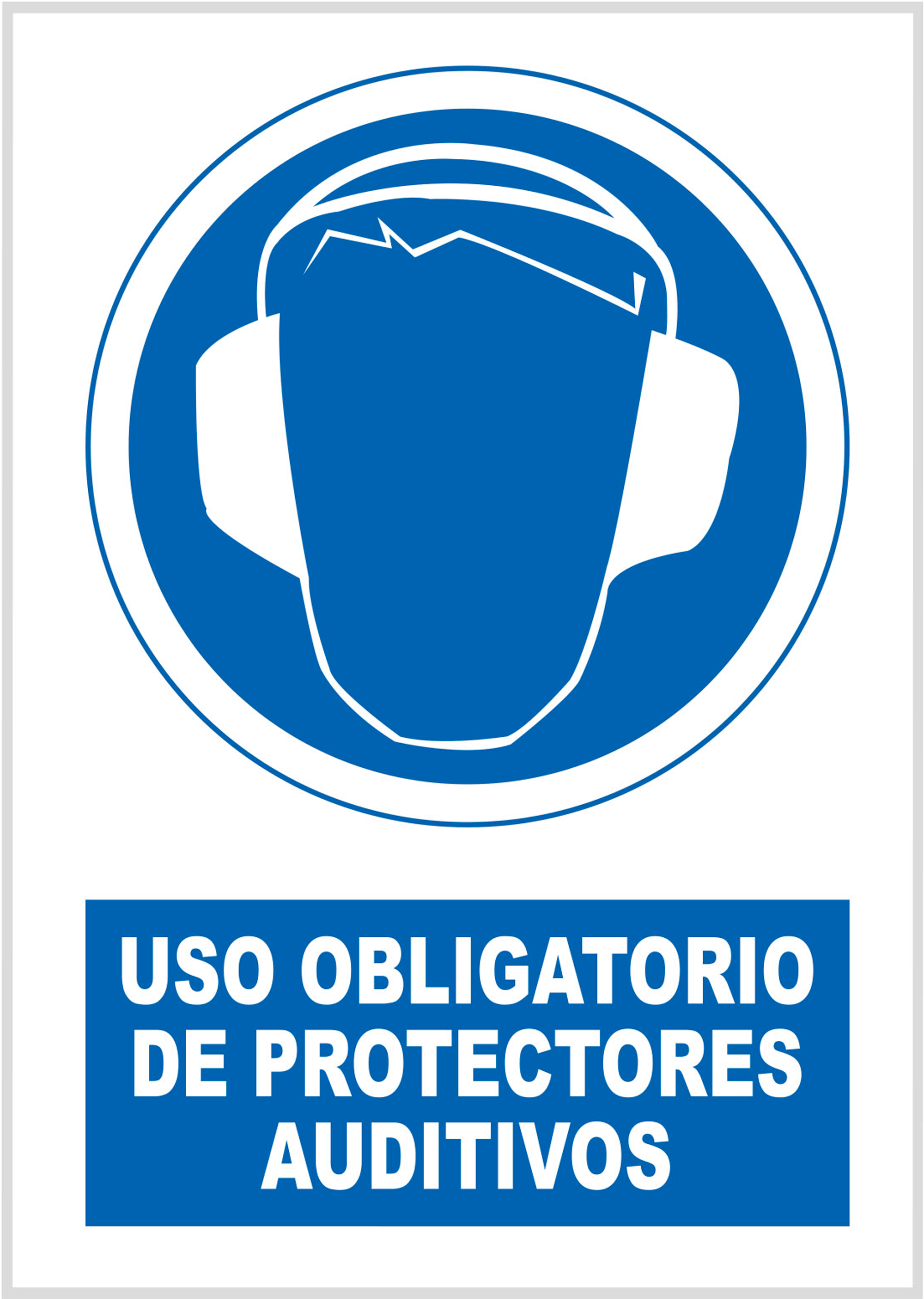 Cartel uso obligatorio protector auditivo 17x25 cm | Leroy Merlin
