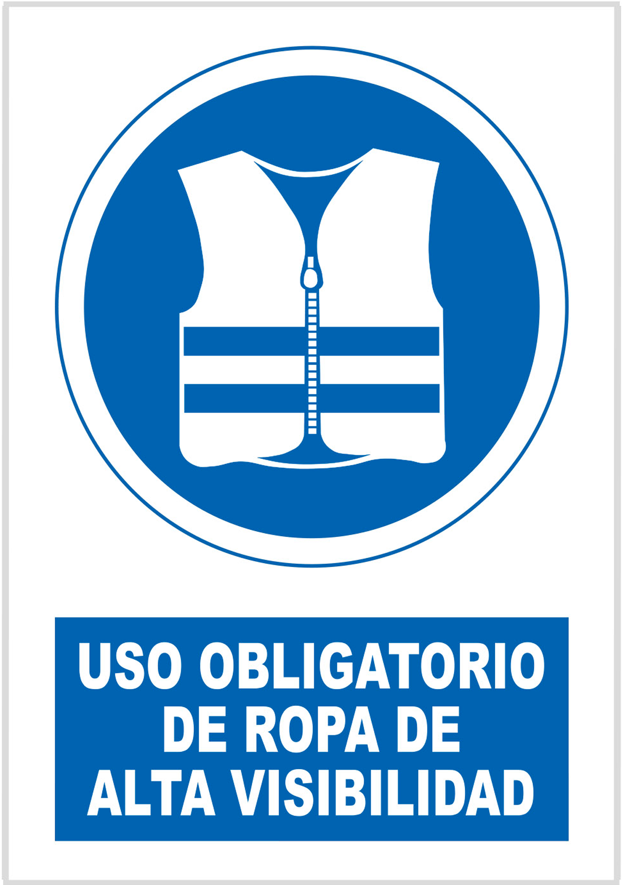 Cartel uso obligatorio ropa alta visibilidad 17x25 cm | Leroy Merlin