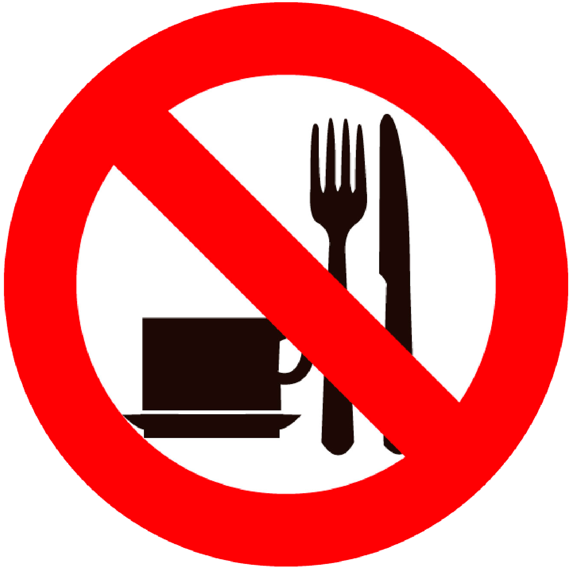 Cartel PVC adhesivo prohibido comer y beber 14,8x14,8 cm | Leroy Merlin