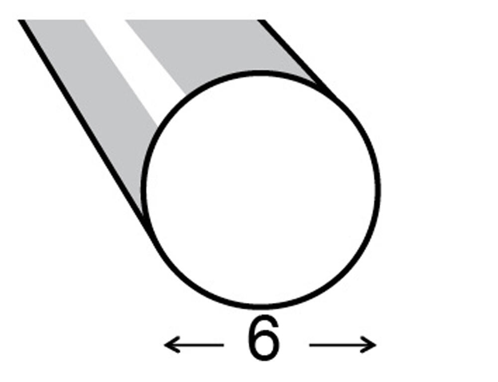 Perfil forma de redondo de acero estirado gris CQFD , ø 6 mm x L.1 m ...