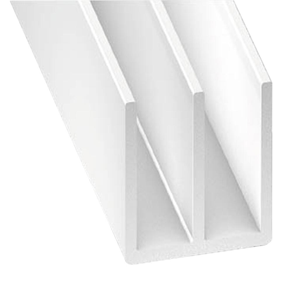 Perfil formar Doble U de pvc, Alt.1.3 x An.1.2 x L.200 cm | Leroy Merlin